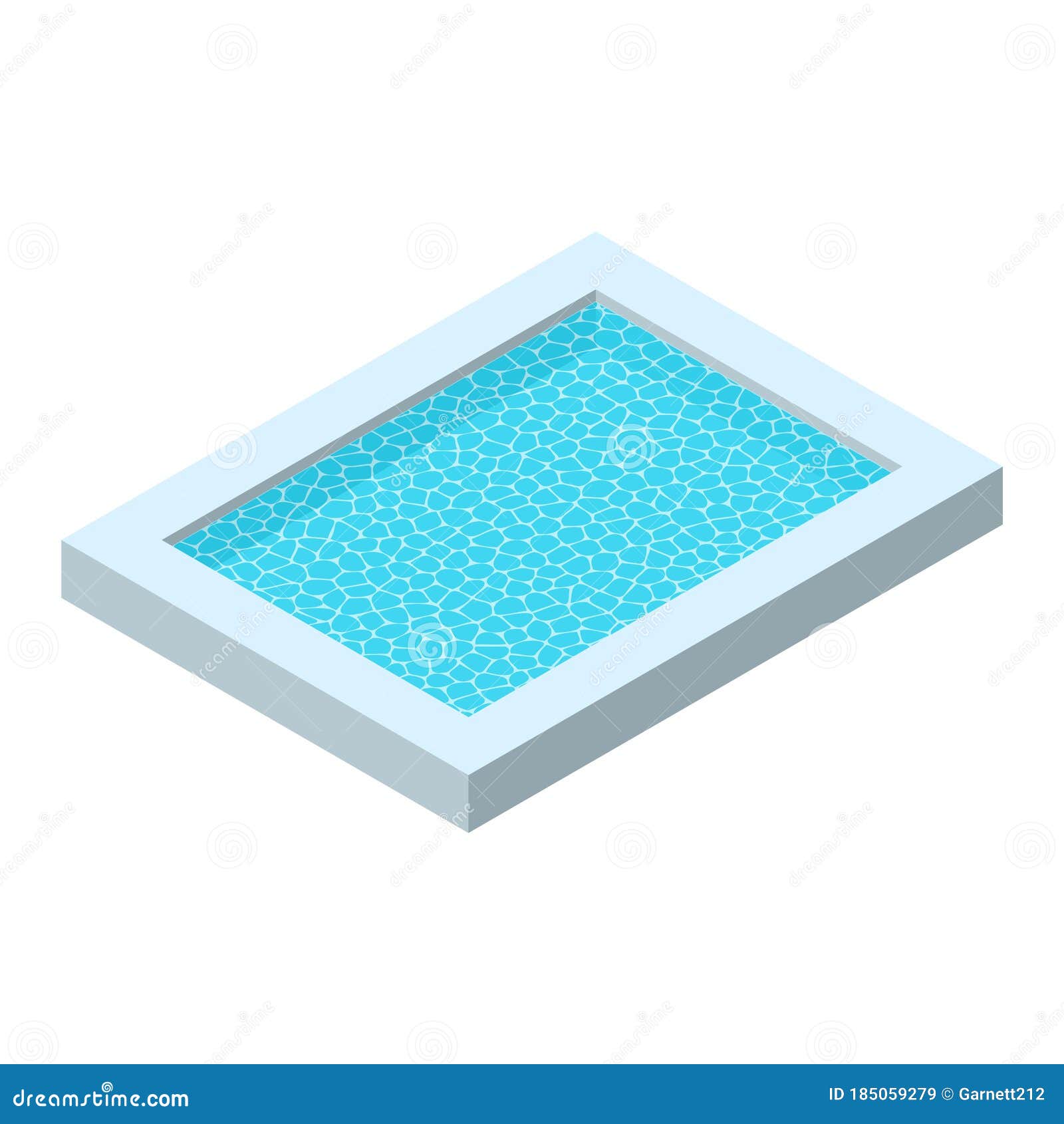 Realistic Rectangular Pool. Isometric Vector Illustration of the Pool ...