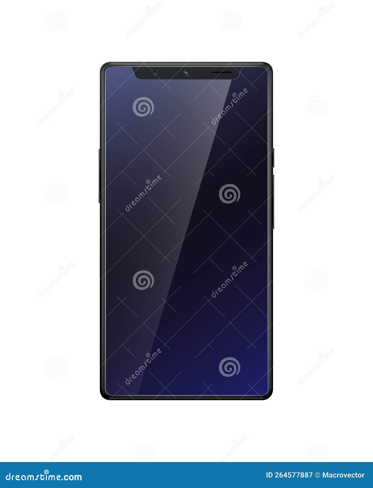 Realistic Rectangular Smartphone Composition Stock Vector ...