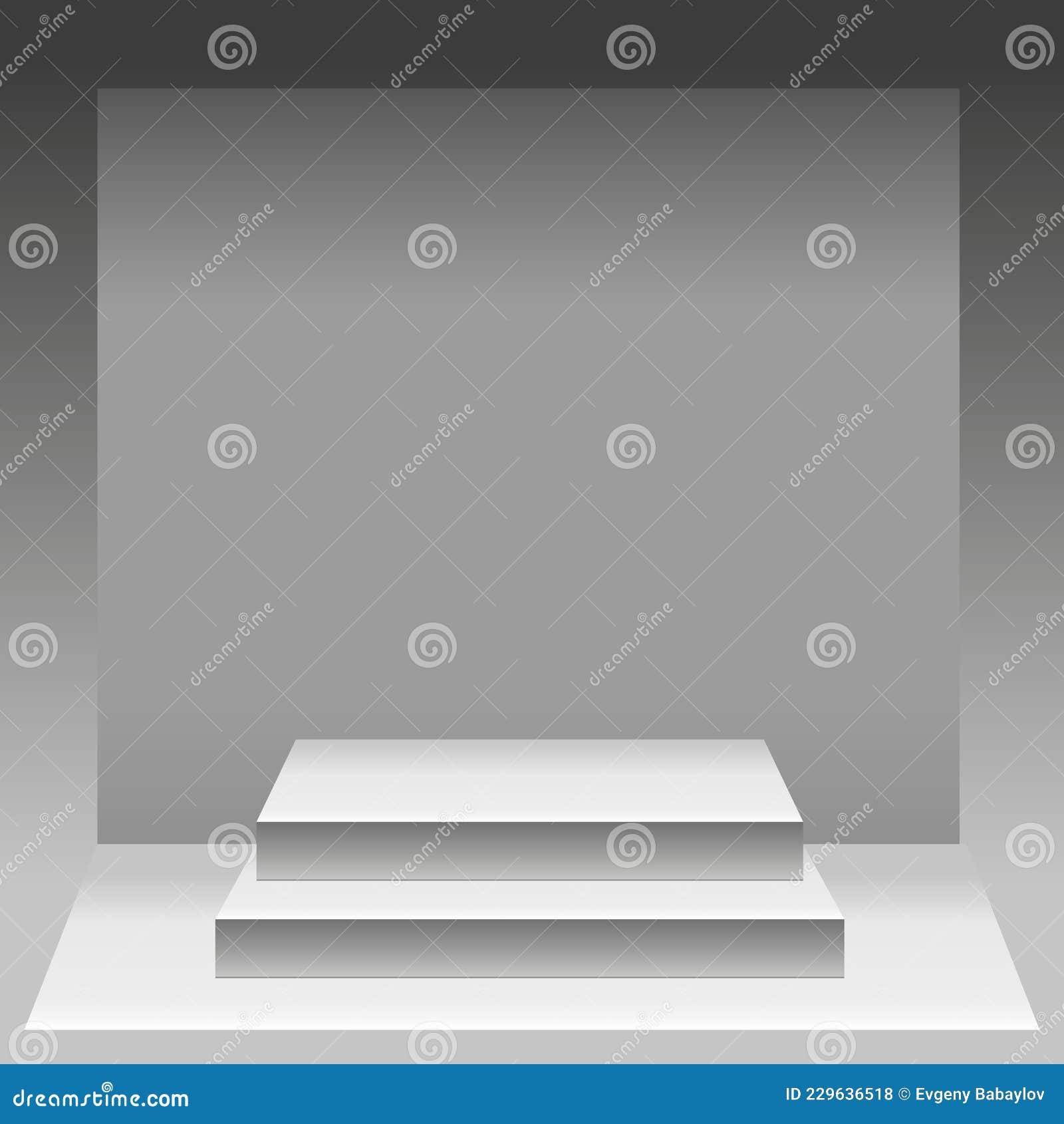 Realistic Rectangular White Podium in a Light Studio - Vector Stock ...