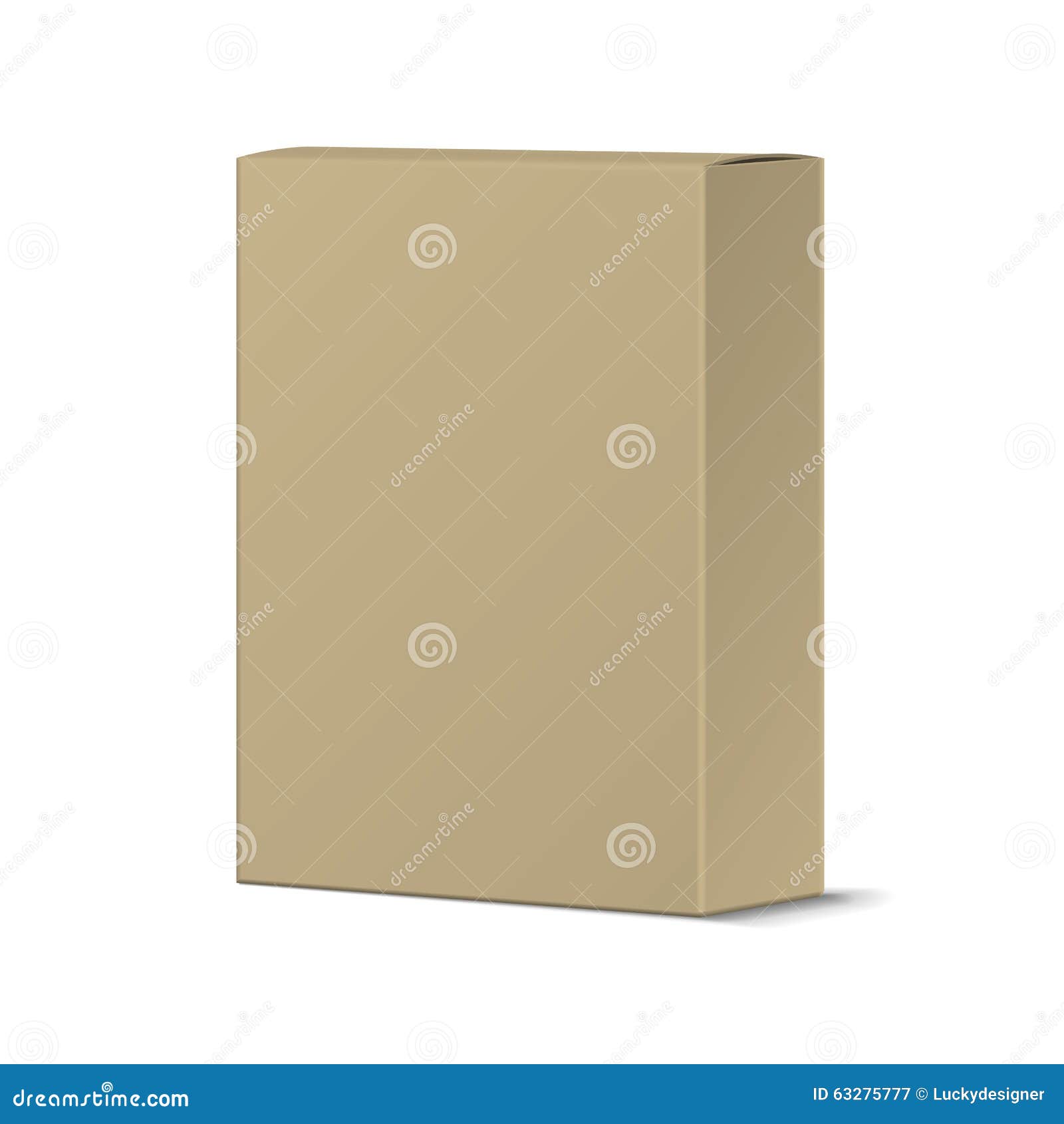 Realistic Recycled Card Product Package Box Mockup. Blank Container ...