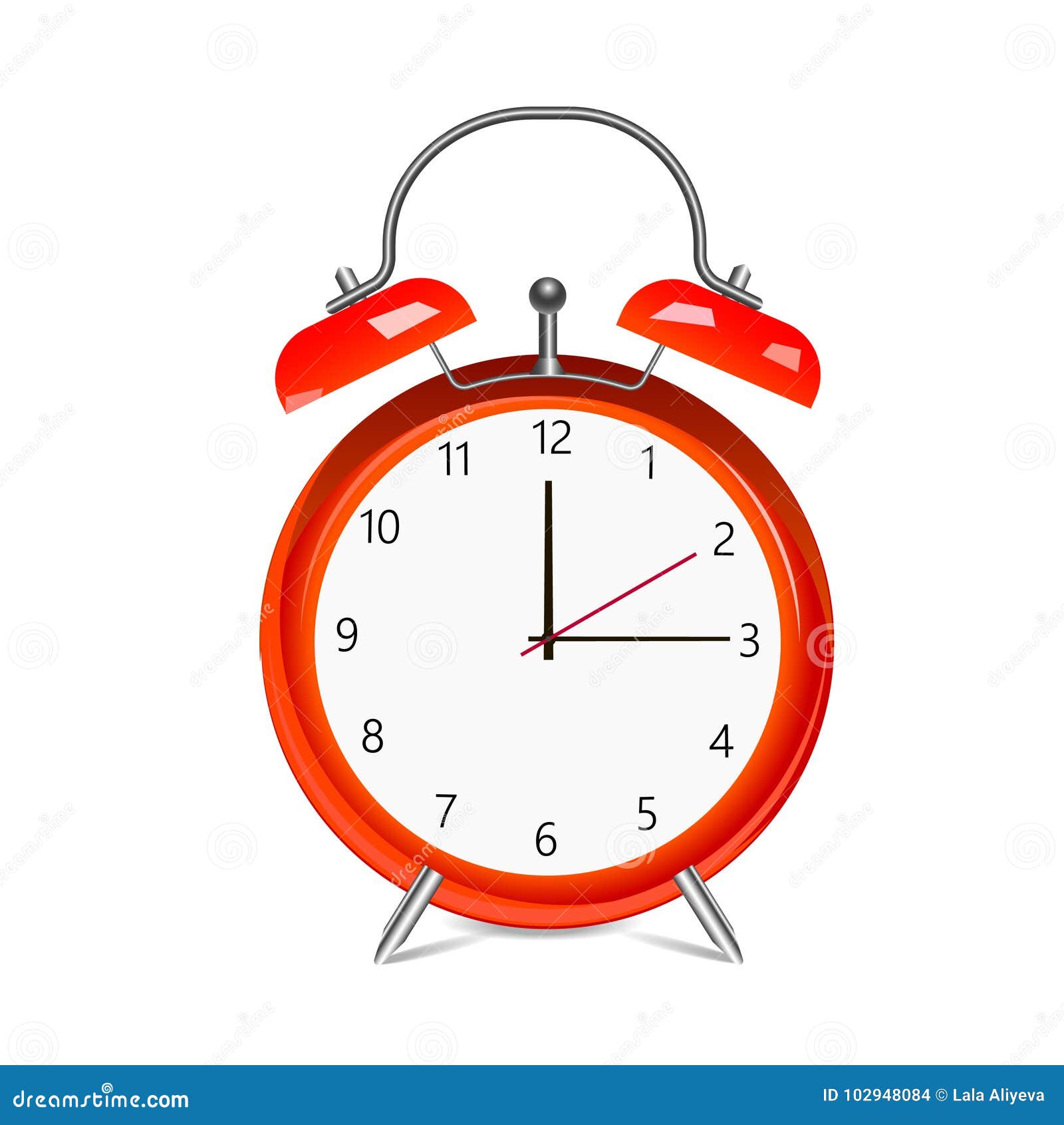 Realistic Red Alarmwatch. Vector Illustration Stock Vector ...