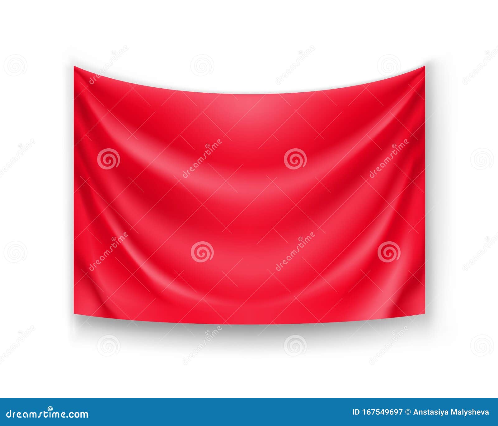 Realistic Red Banner for Advertising Stock Vector - Illustration of ...