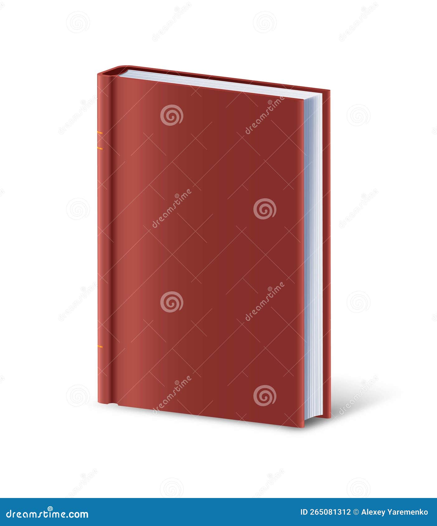 Realistic red book stock vector. Illustration of view - 265081312