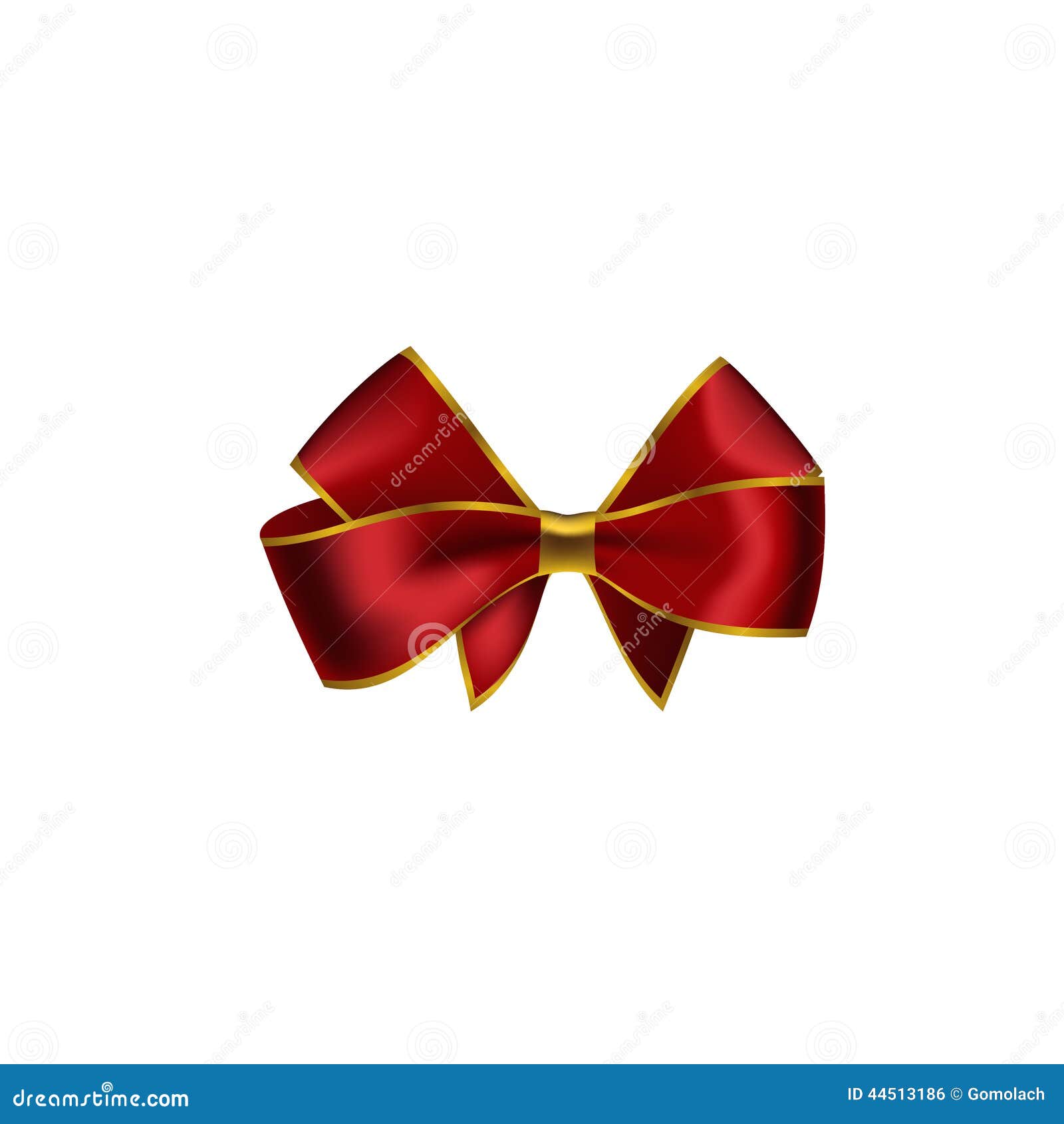 Realistic Red Bow Isolated on White Background. Stock Vector ...