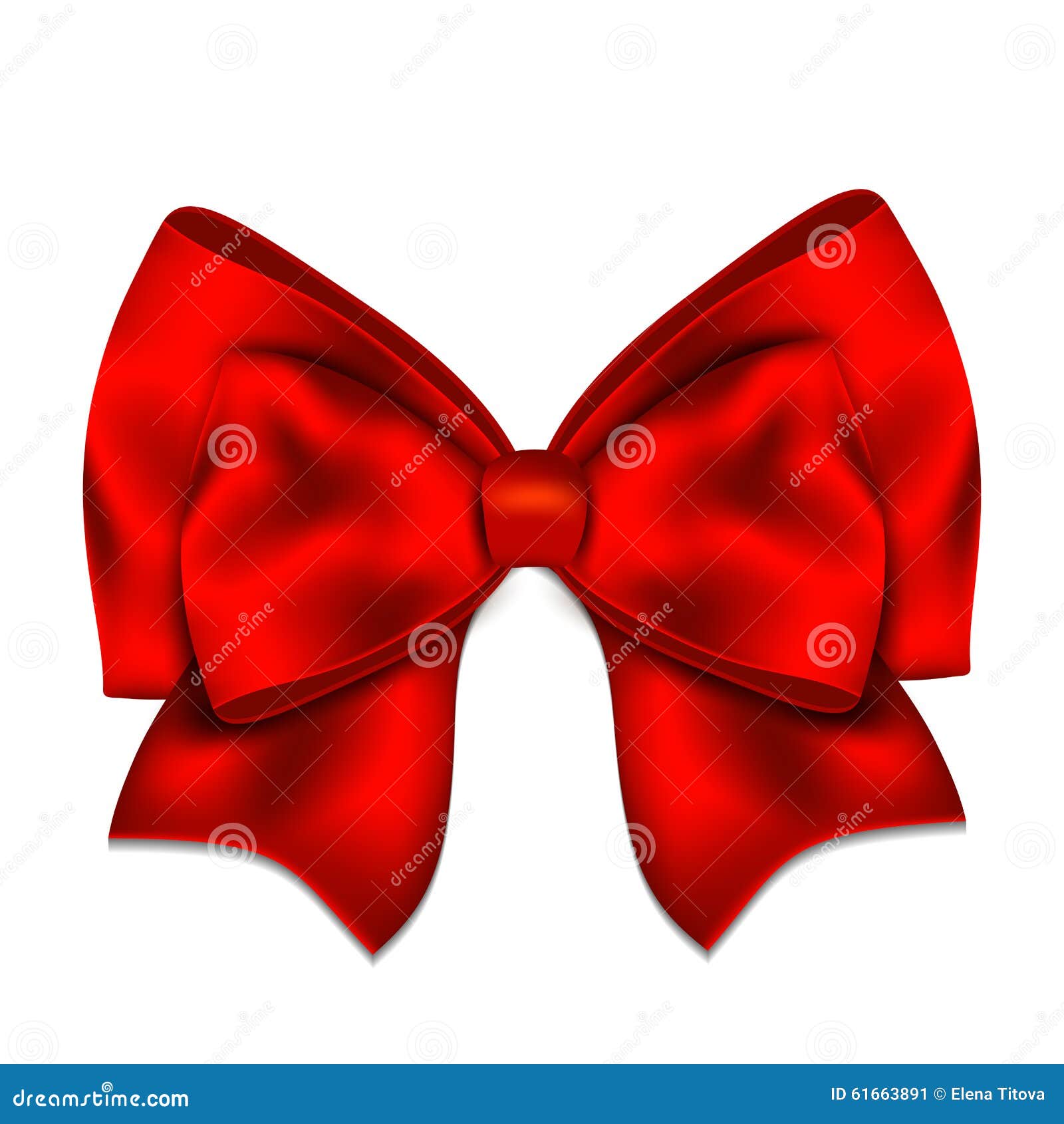 Realistic Red Bow Isolated on White Background Stock Vector ...