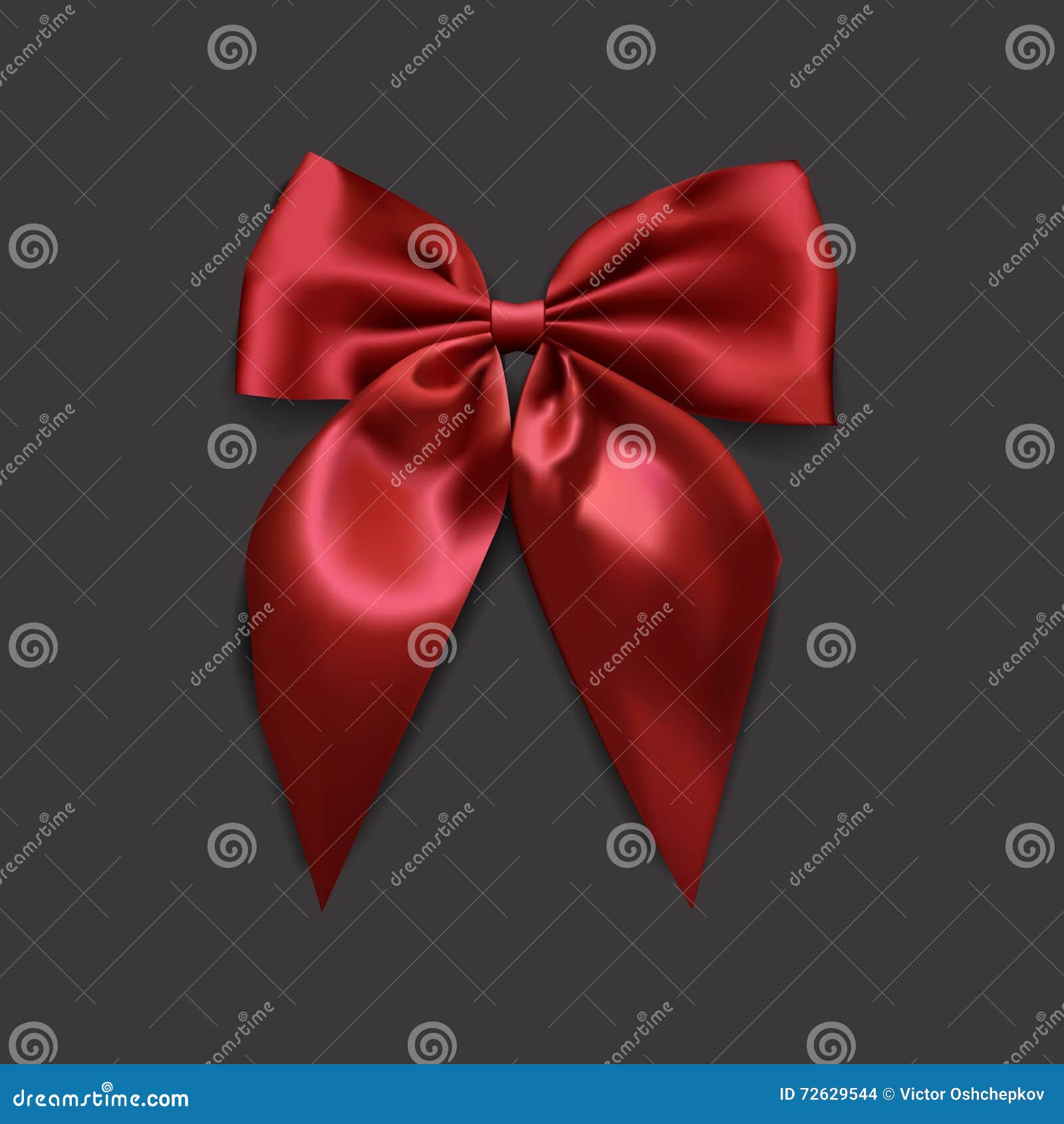 Realistic red bow stock vector. Illustration of white - 72629544