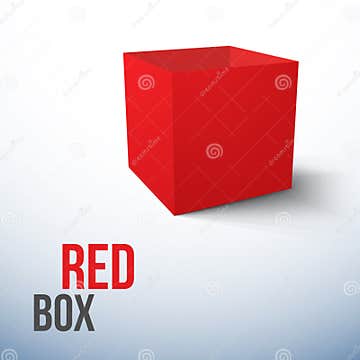 Realistic Red Box on White Background Vector Stock Vector ...
