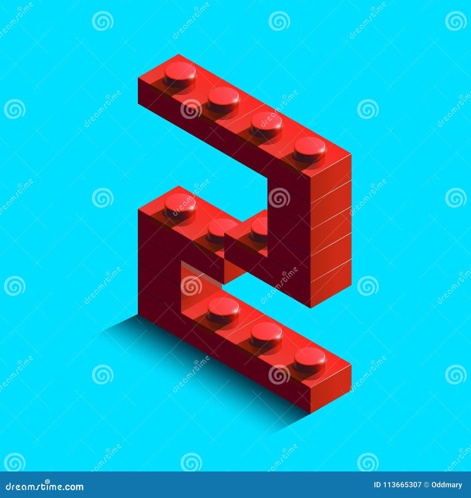 Realistic Red 3d Isometric Letter Z of the Alphabet from Constructor ...