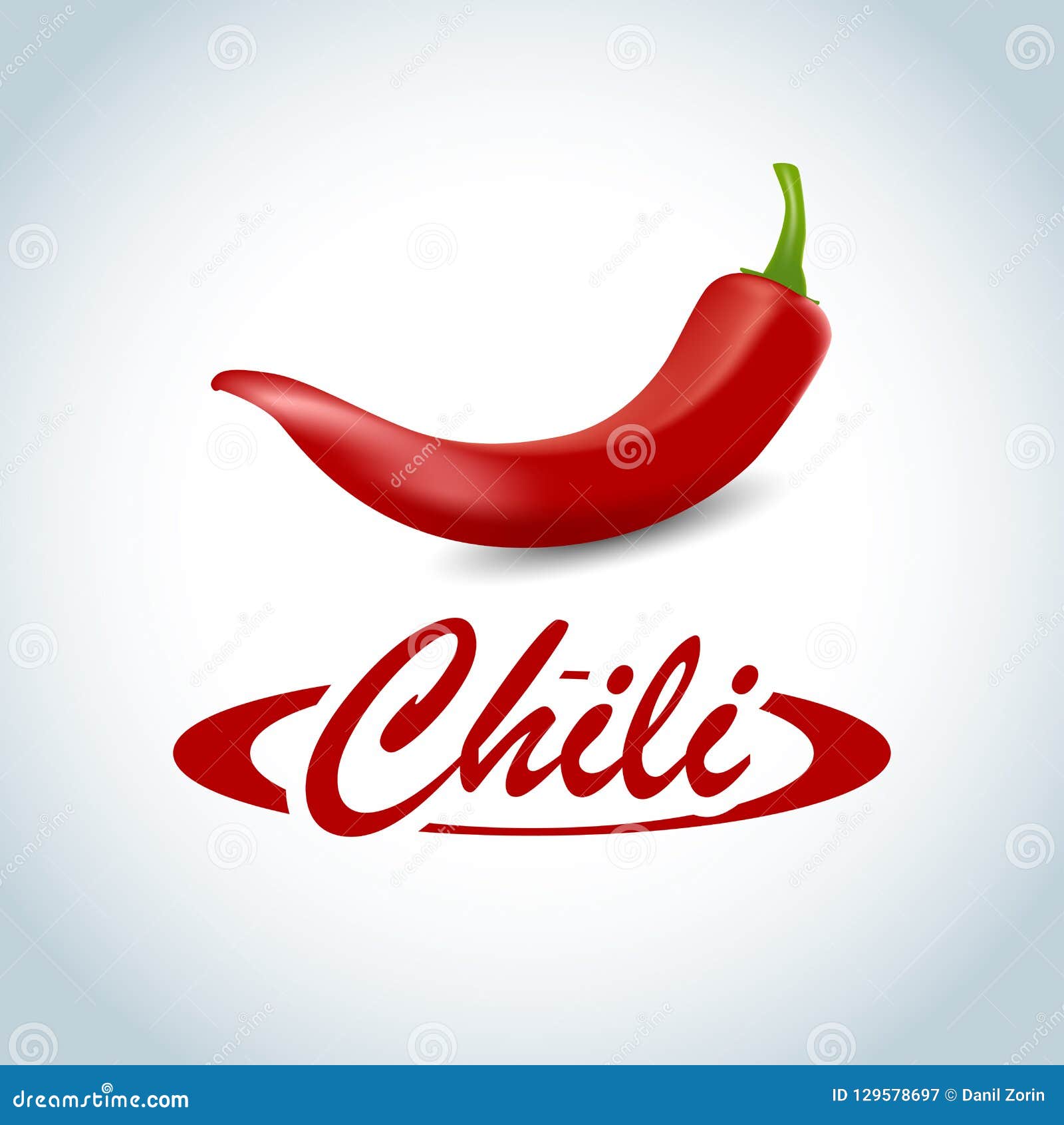 Realistic Red Hot Natural Chili Pepper, Isolated Image with Shadow ...