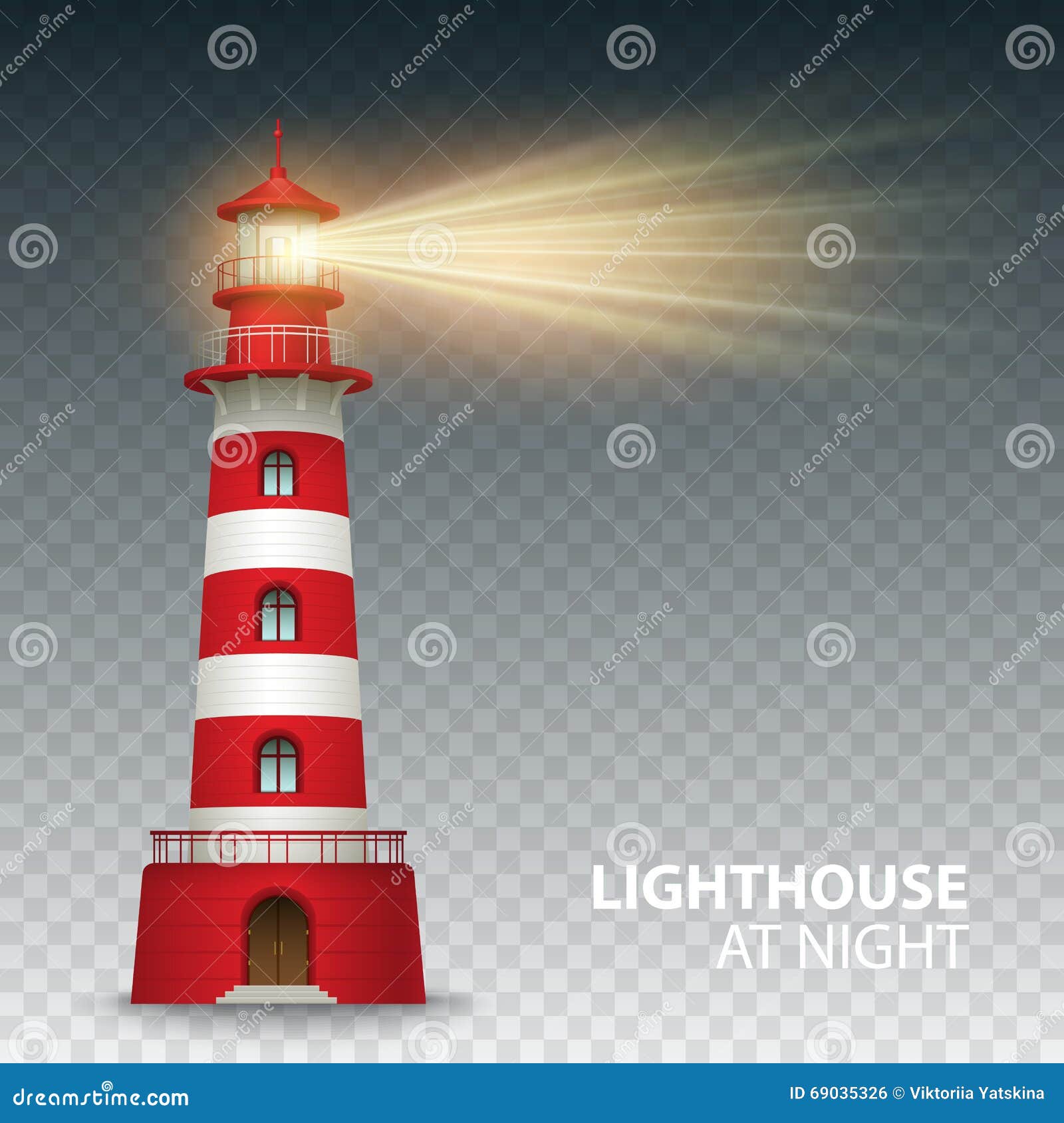 Red Lighthouse Clipart