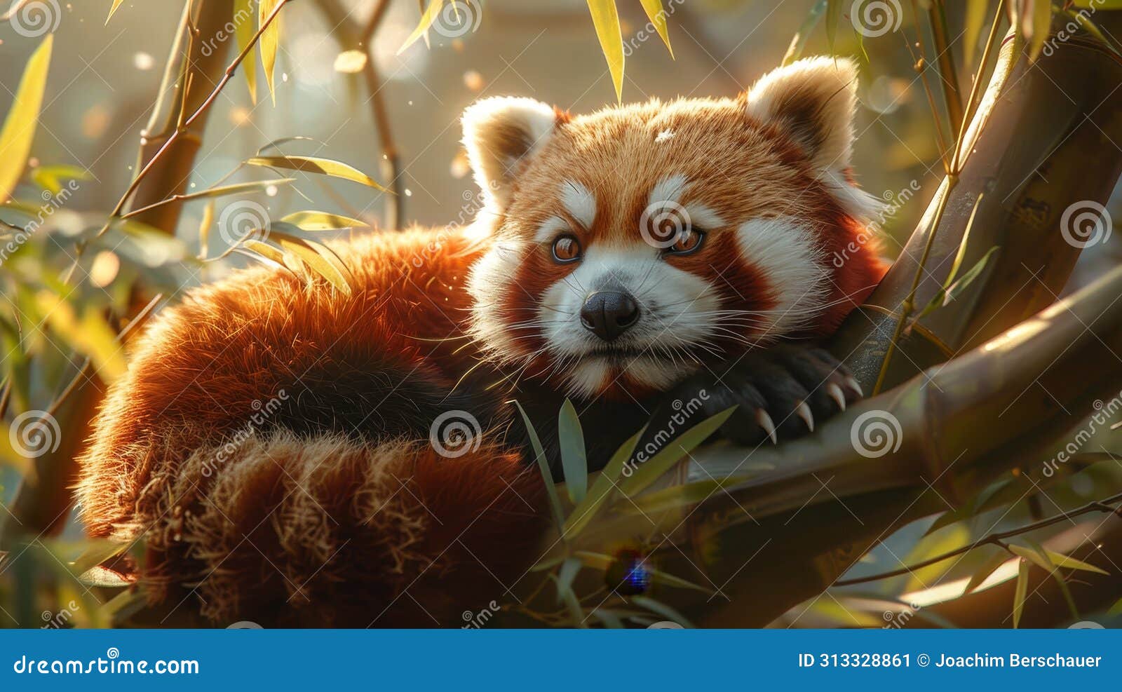 Realistic Red Panda in Bamboo Tree a Photorealistic Masterpiece ...