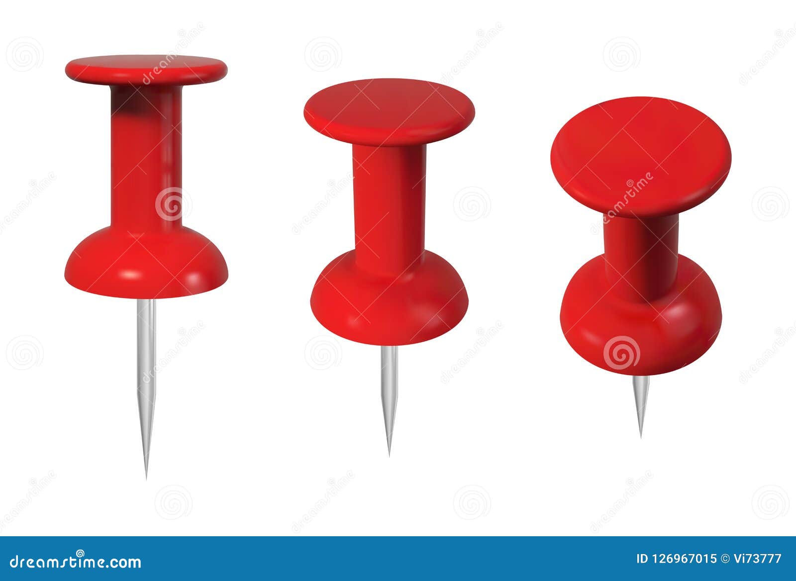 Realistic Red Push Pins Set. Isolated Vector Illustration. Stock Vector ... Realistic Red Push Pins Set. Isolated Vector Illustration. Stock Vector ...
