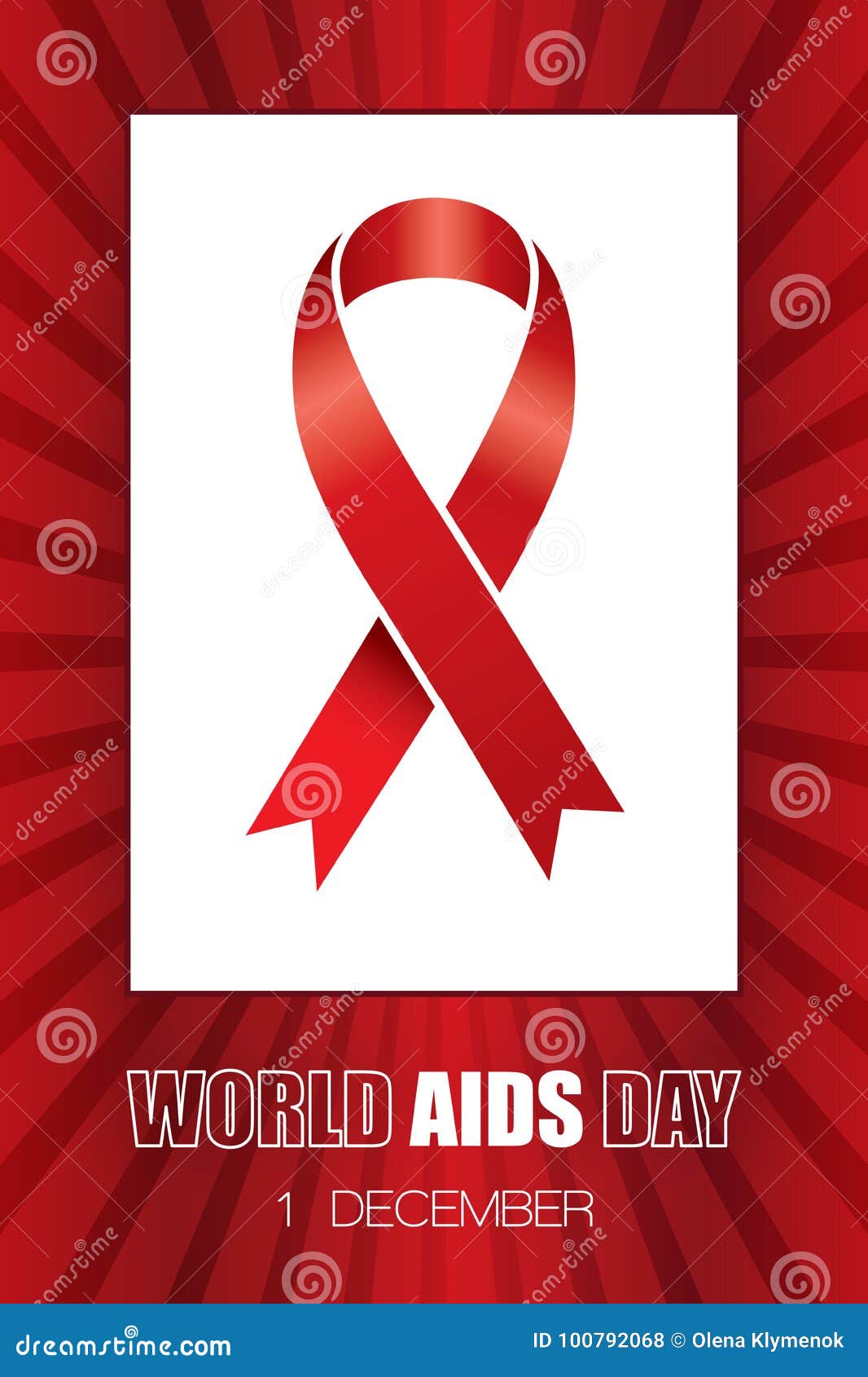 Realistic Red Ribbon, AIDS World Day Symbol. Vector Illustration Stock ...