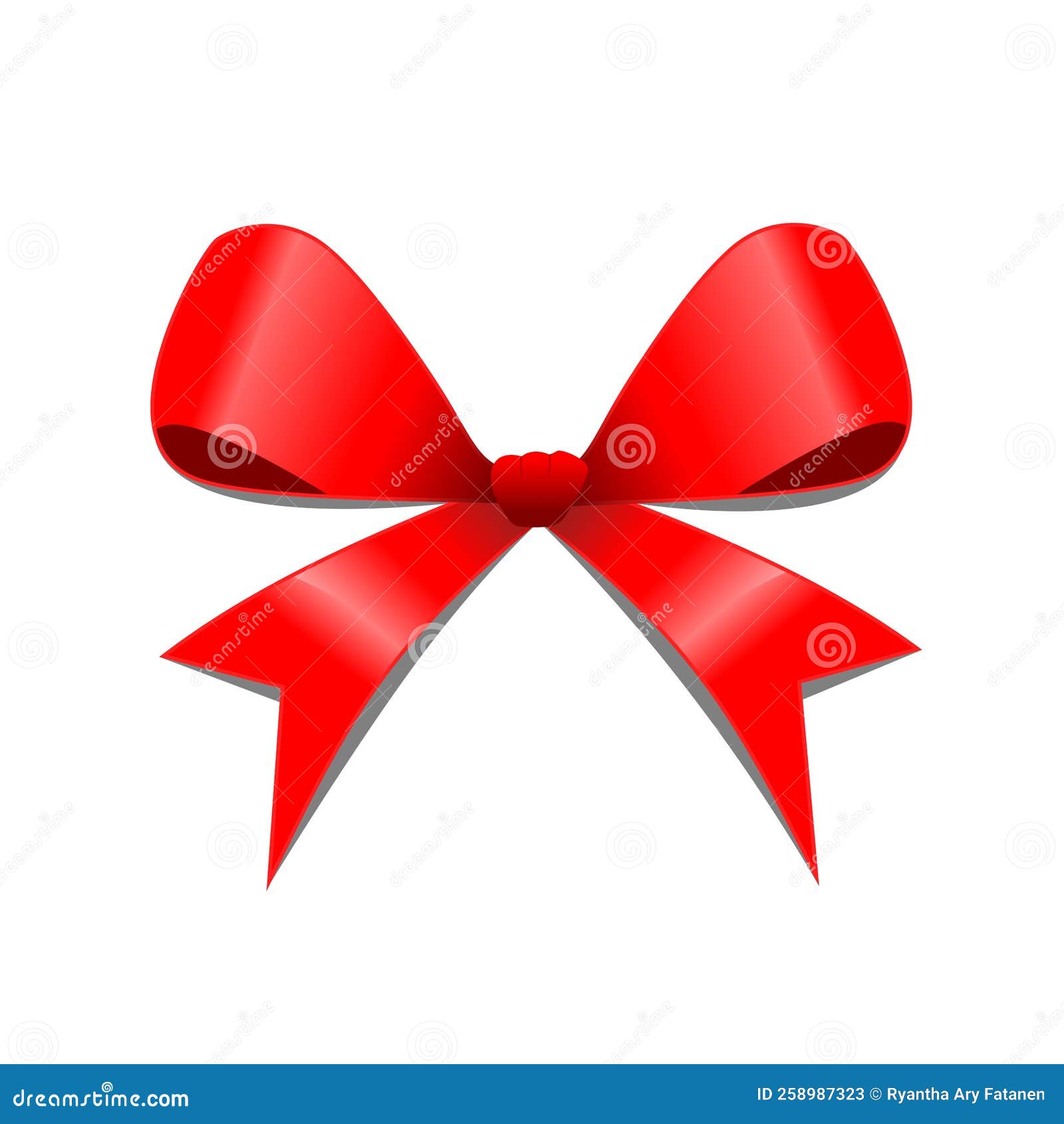 Realistic Red Ribbon Vector Stock Vector - Illustration of ribbon ...
