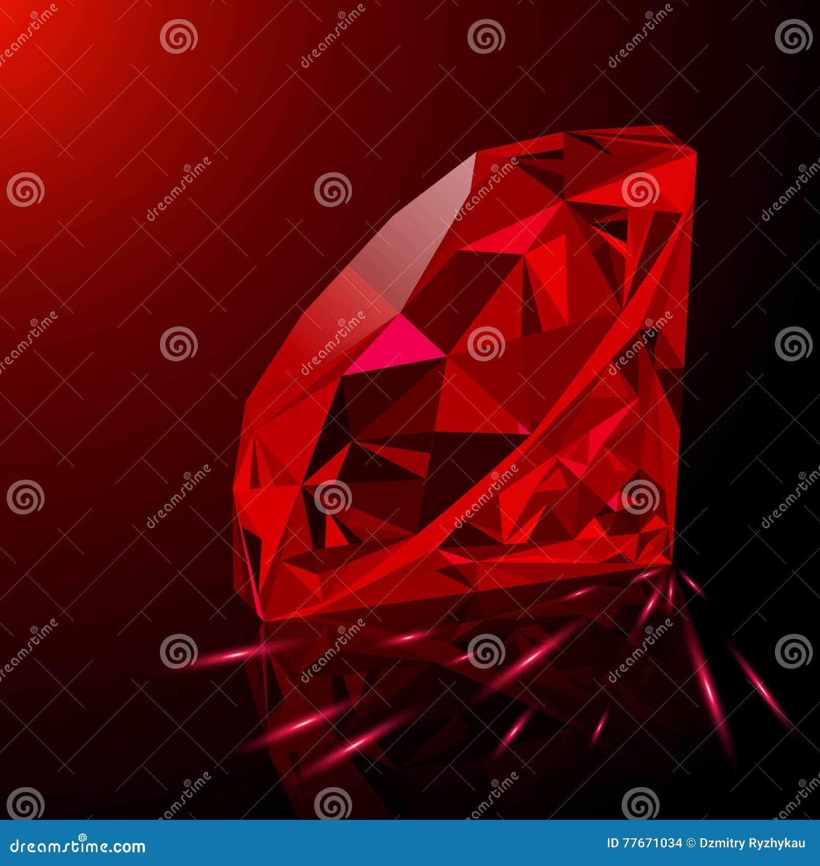 Ruby Jewel Vector Illustration | CartoonDealer.com #11209176