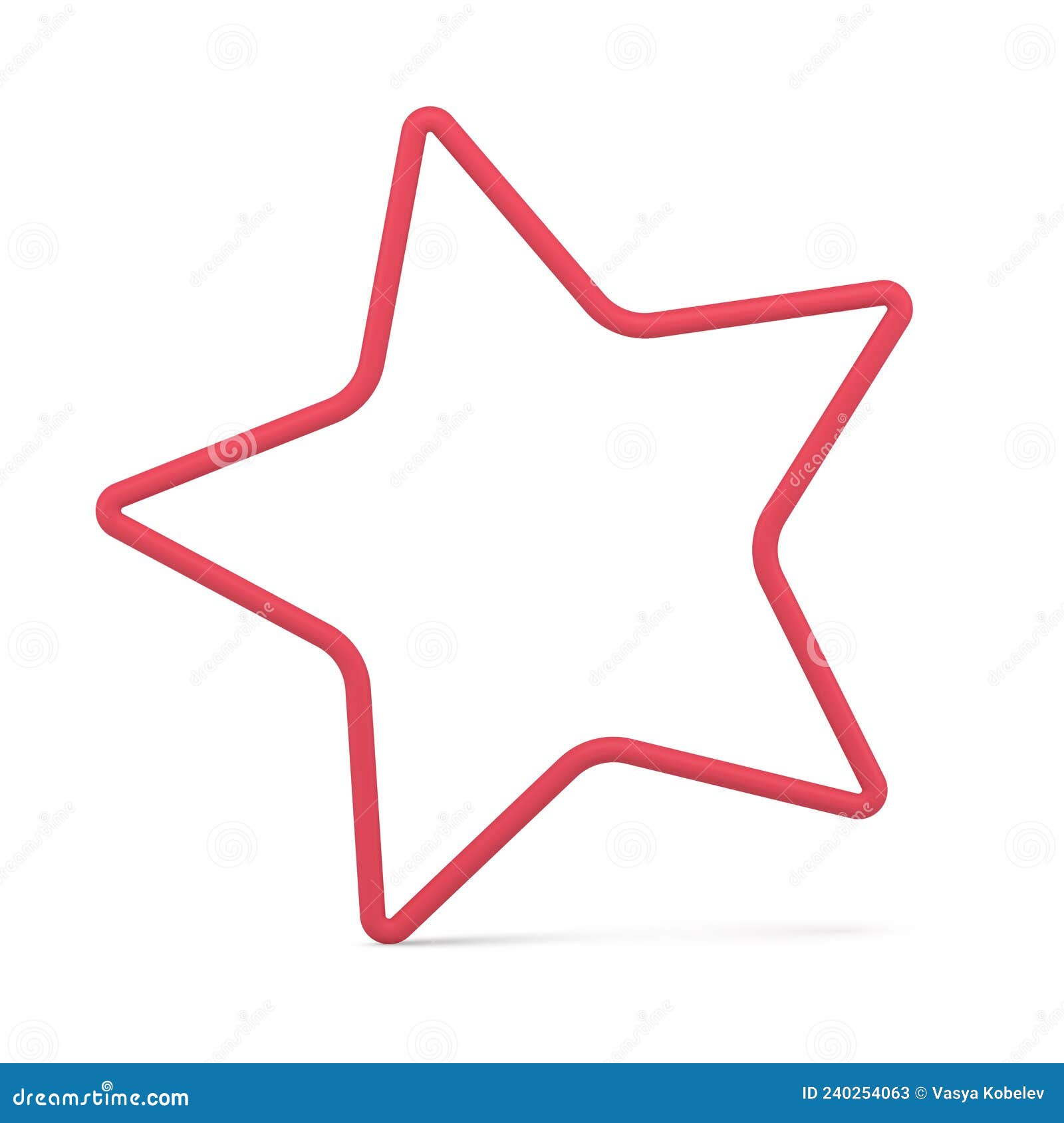 Realistic Red Shape Five Pointed Star Silhouette Diagonal Placed Border ...
