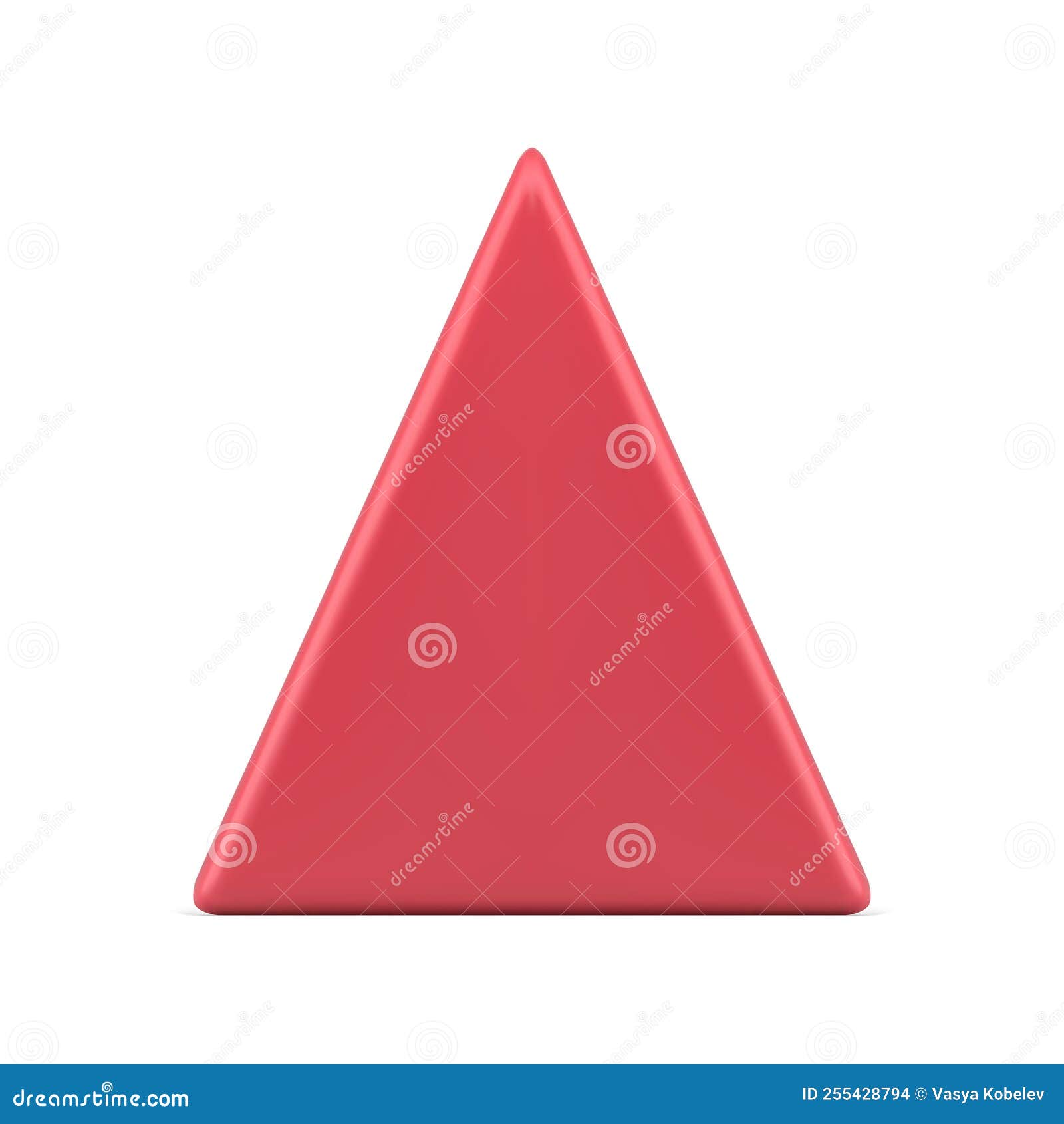 Realistic Red Triangle Glossy Pyramid Shape Christmas Tree Bauble or ...