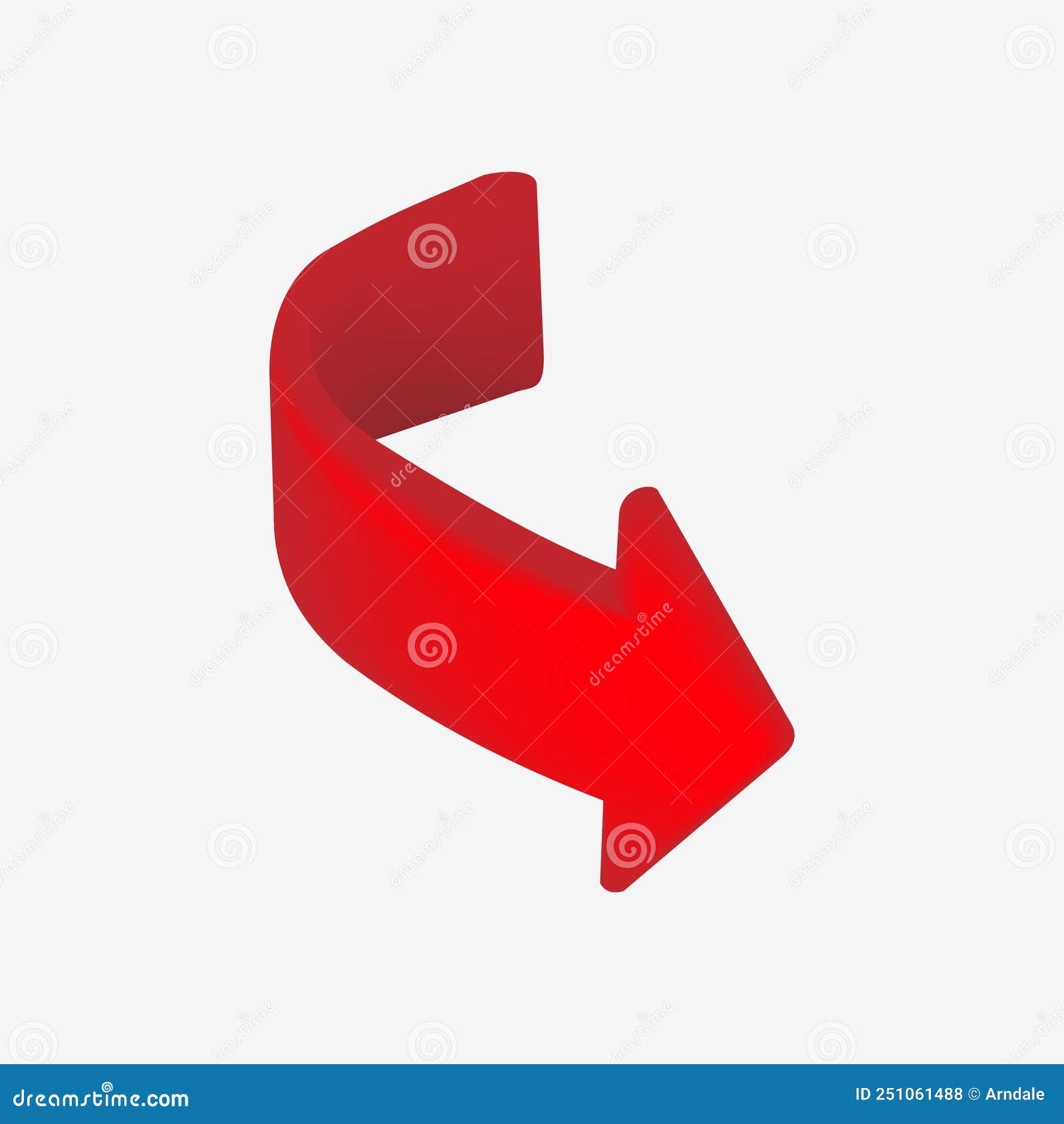 Realistic Red turn arrow stock vector. Illustration of direction ...