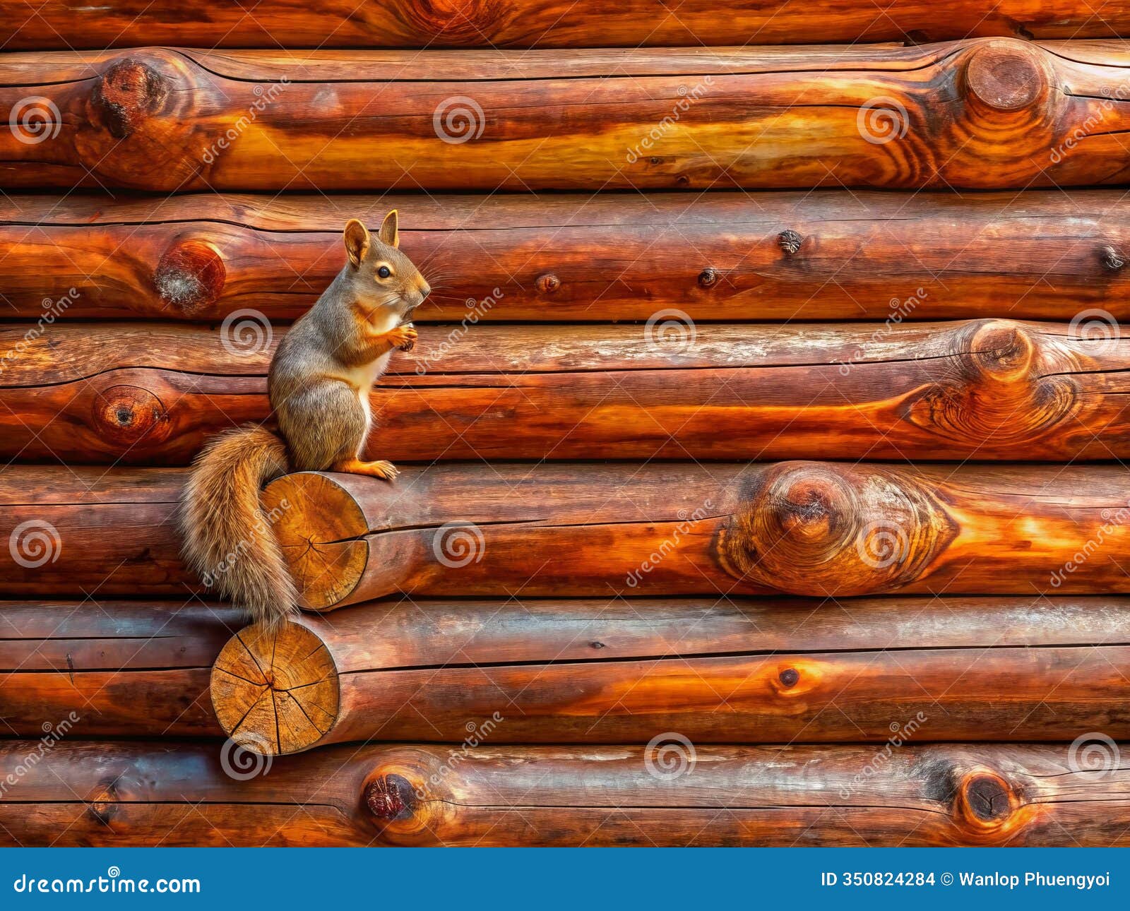 Realistic Redwood Log Cabin Wall Texture a HighQuality 3D Rendered ...