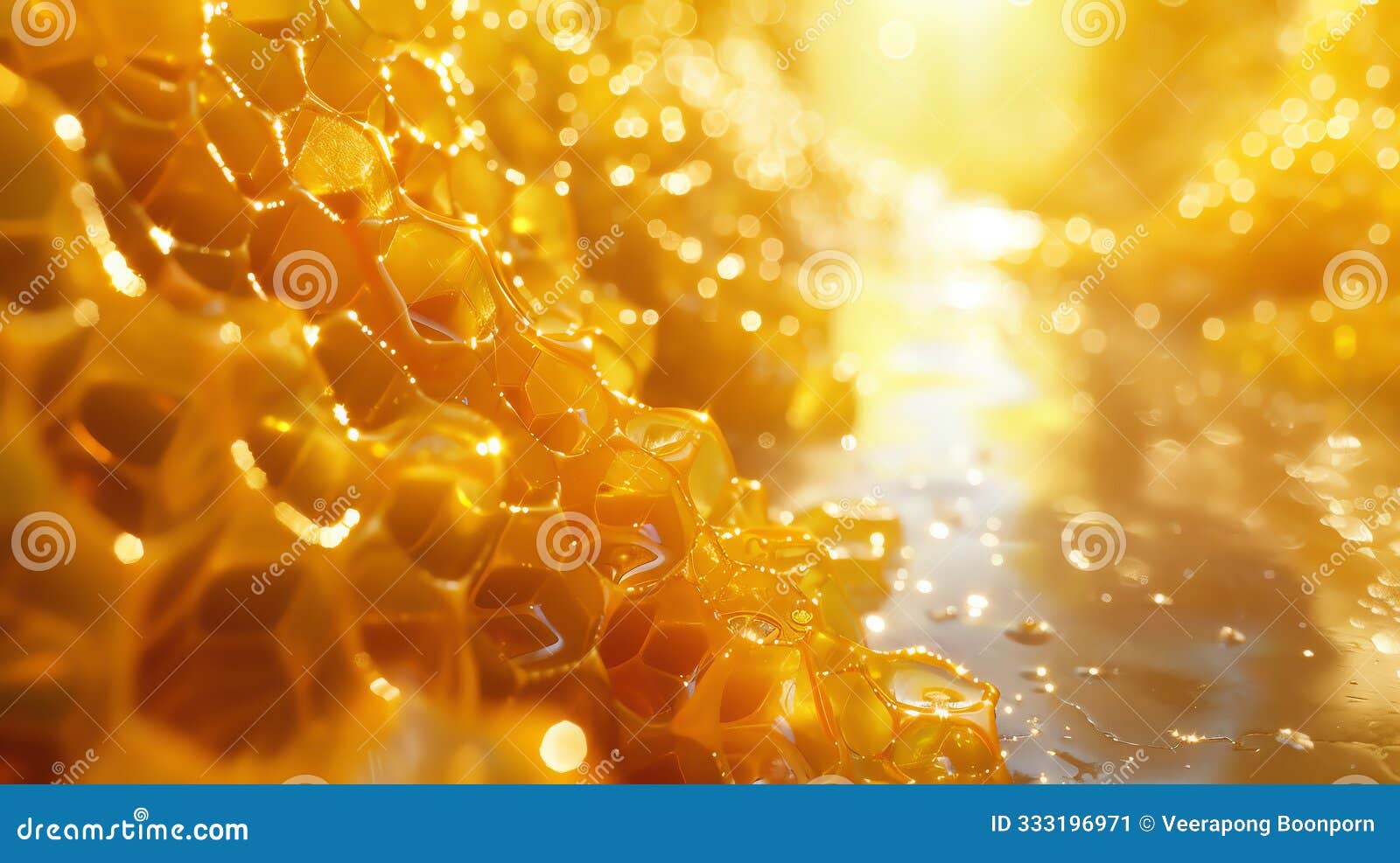 Realistic Render, Beautyfull Honey Background Stock Illustration ...
