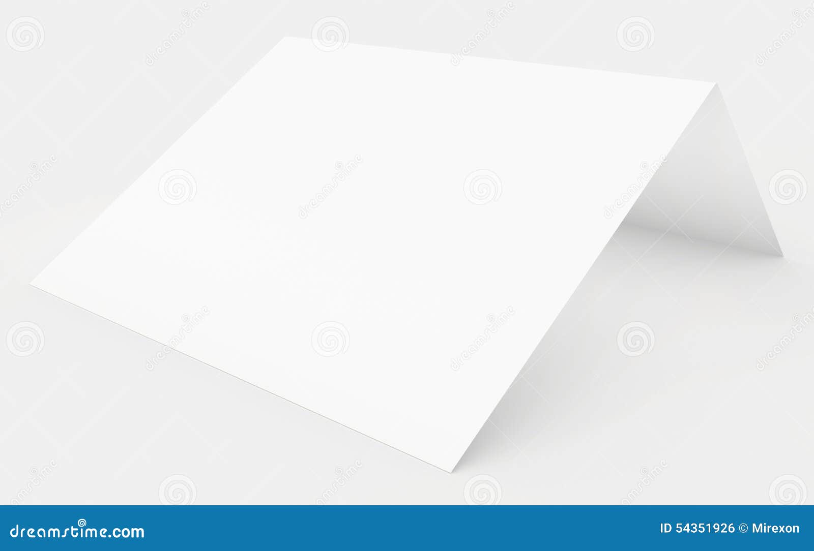 Realistic Render Bend Blank Paper Stock Illustration - Illustration of ...