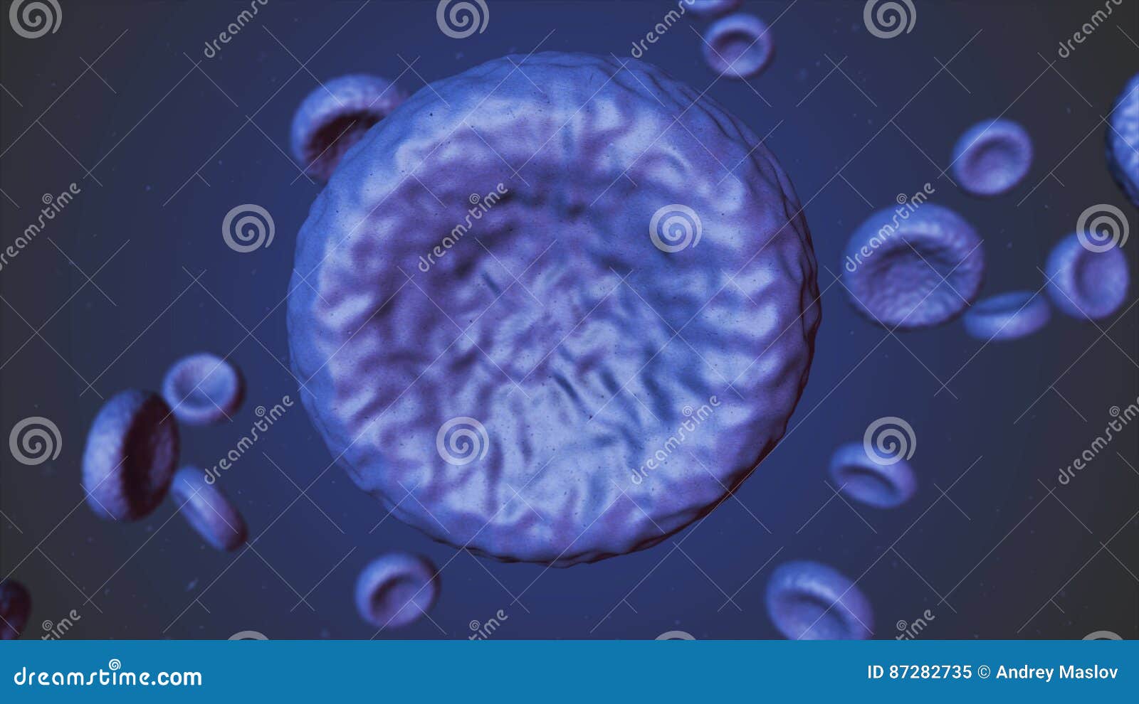 Realistic Rendering Of Bacteria - In Blue Colors Stock Image - Image of ...