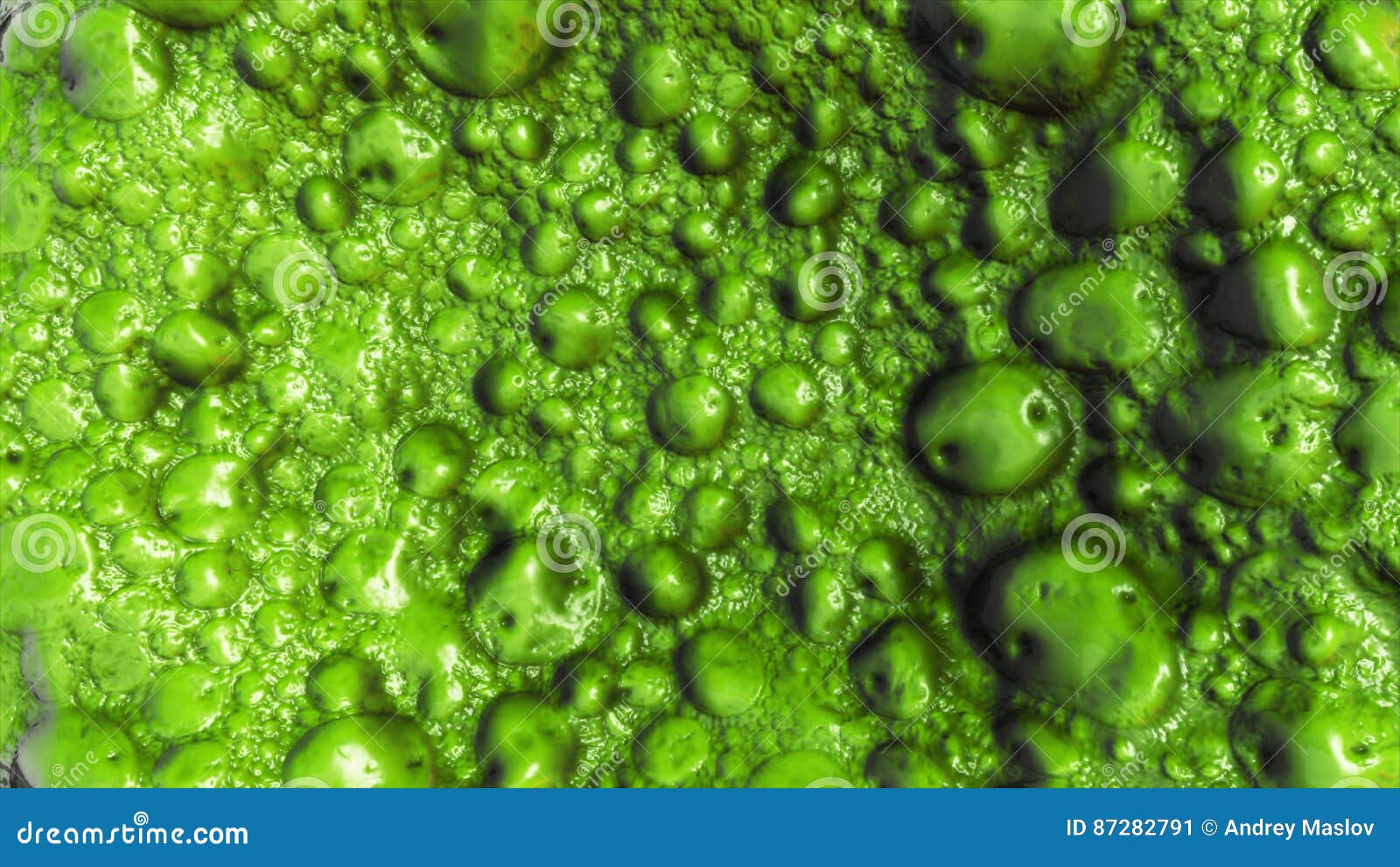Realistic Rendering of Bacteria - in Green Colors Stock Illustration ...