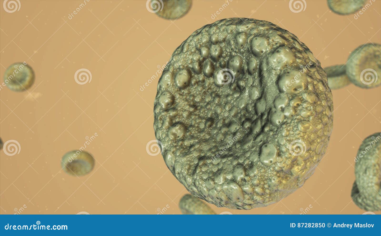 Realistic Rendering of Bacteria Stock Illustration - Illustration of ...