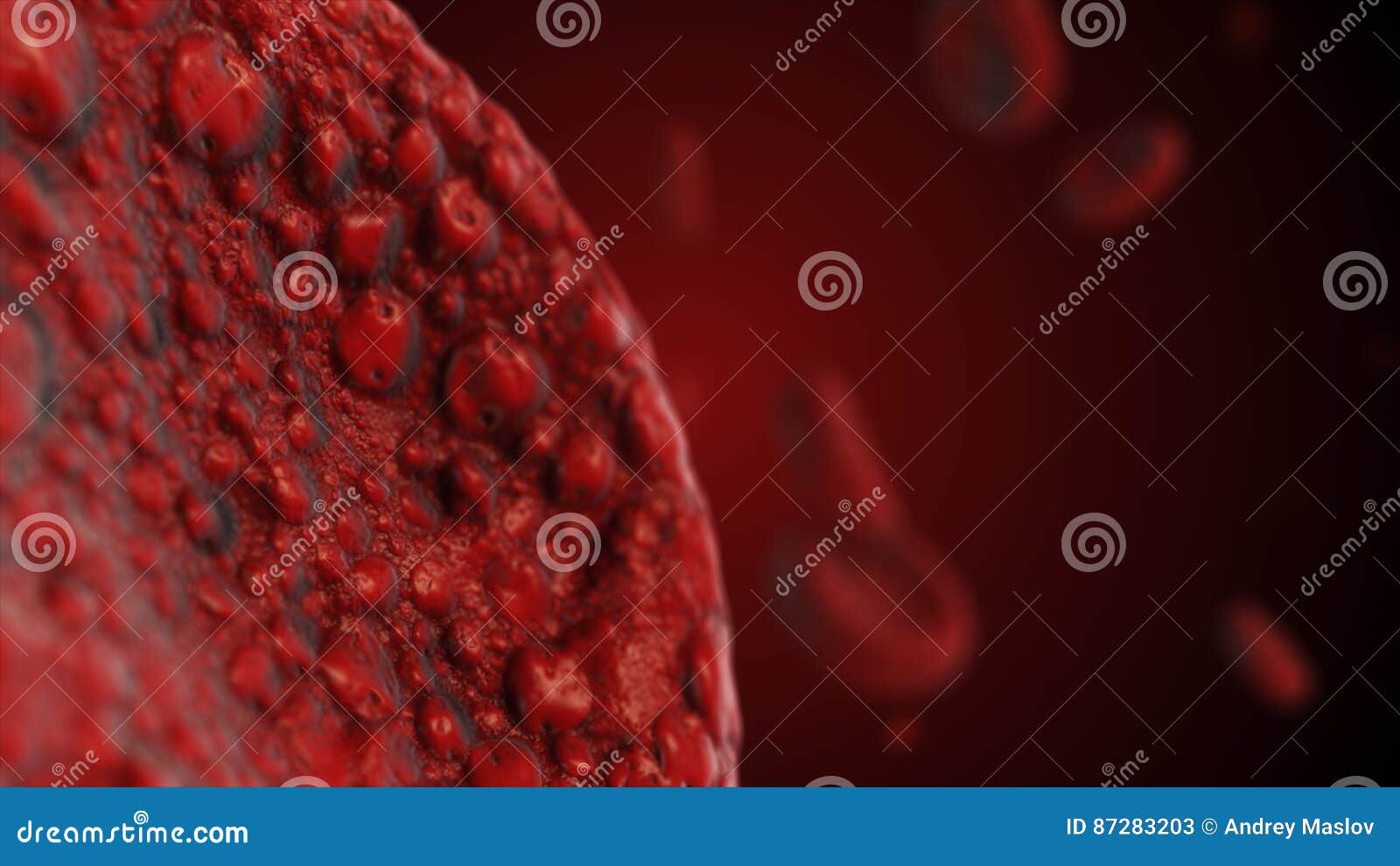 Realistic Rendering of Bacteria - in Red Colors Stock Illustration ...