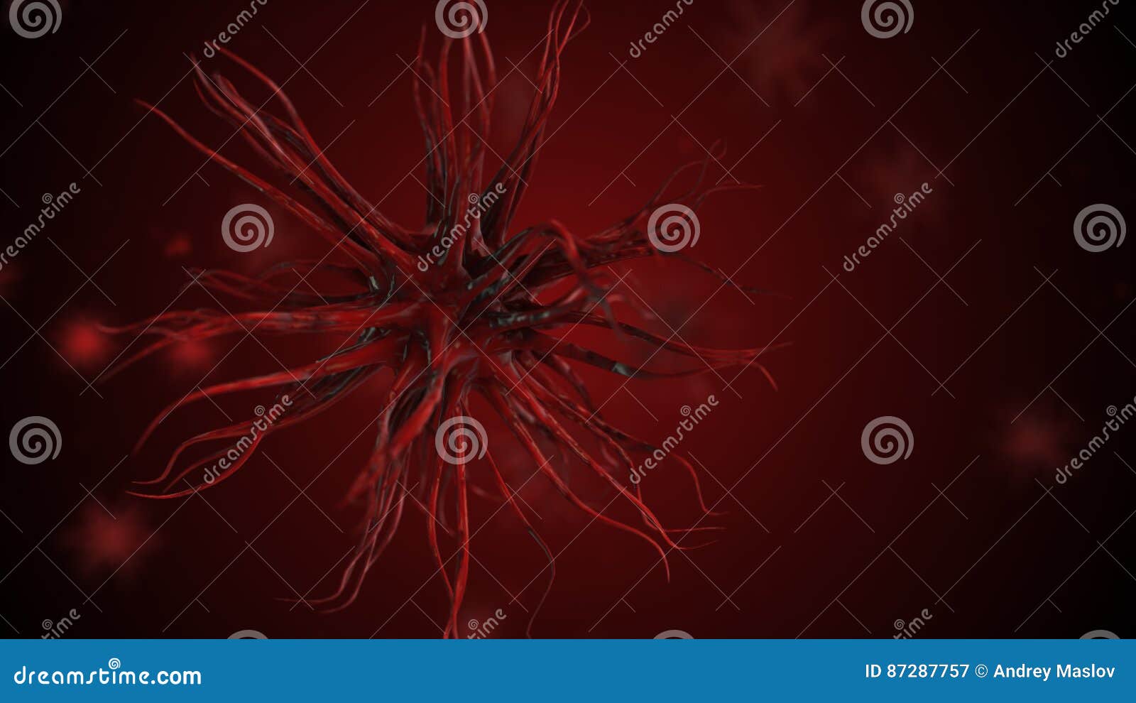 Realistic Rendering of Bacteria - in Red Colors Stock Illustration ...