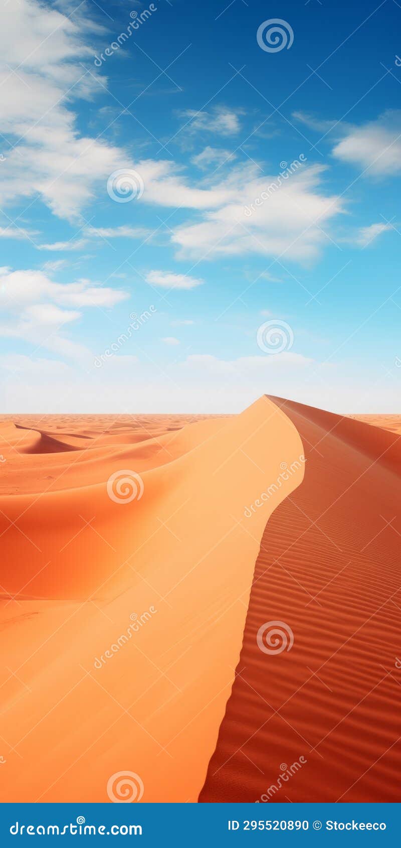 Realistic Rendering of Sahara Desert Sand Dunes on Light Blue ...