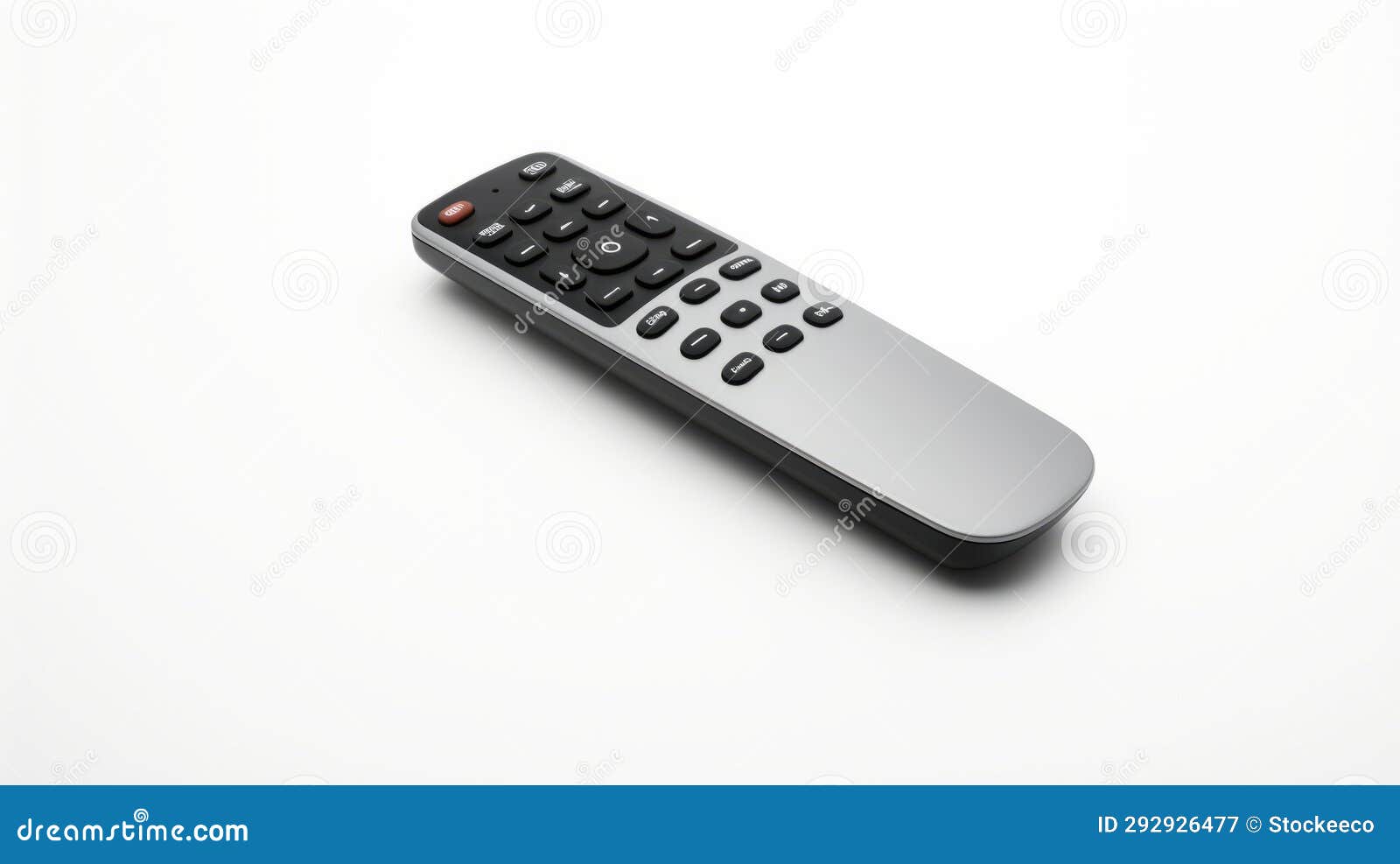 Realistic Rendering of a Spaced Out Remote Control on White Background ...