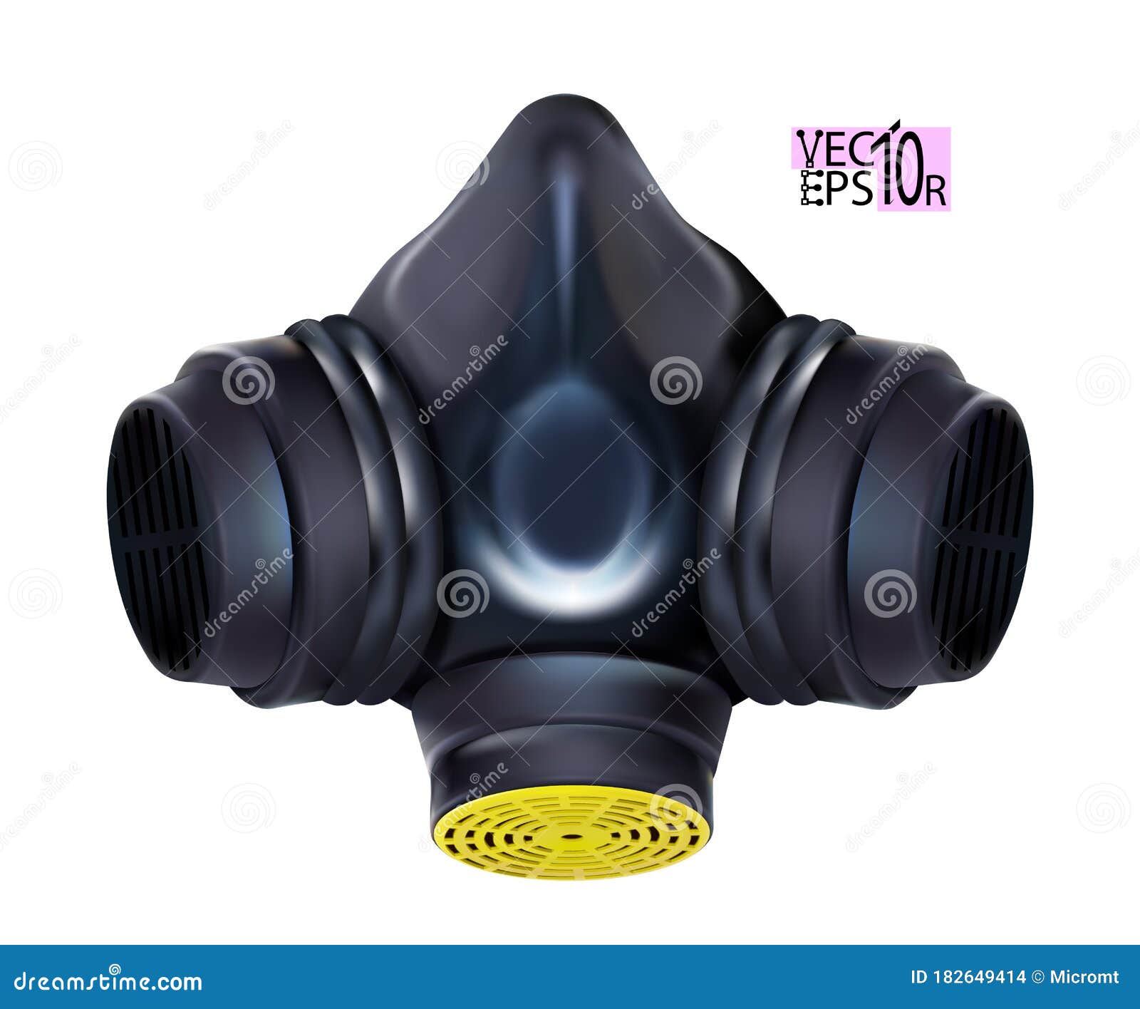 Realistic Respirator, Face Mask with Replaceable Carbon Filter ...