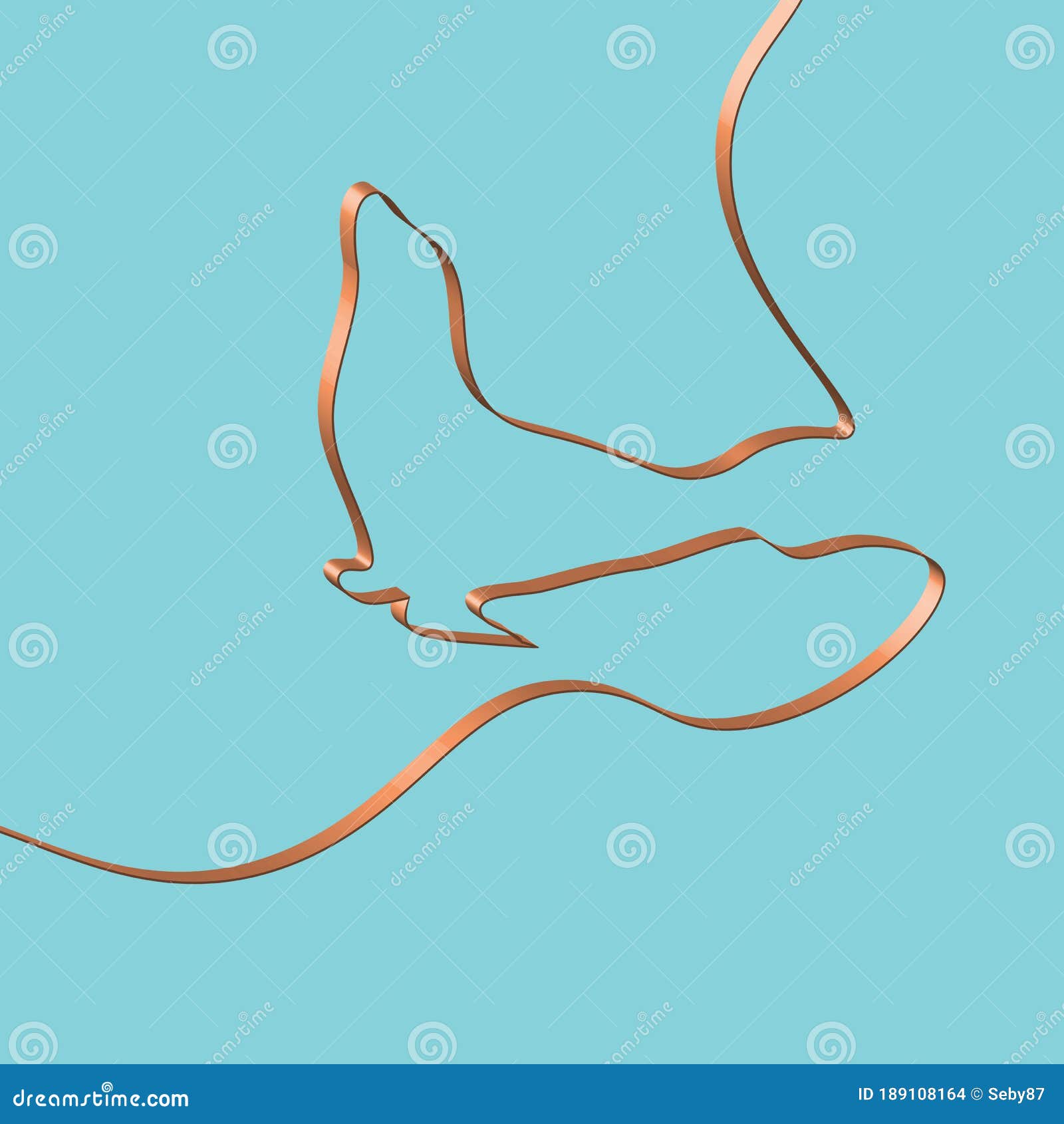 Realistic Ribbon Shapes an Animal, Vector Illustration Stock Vector ...