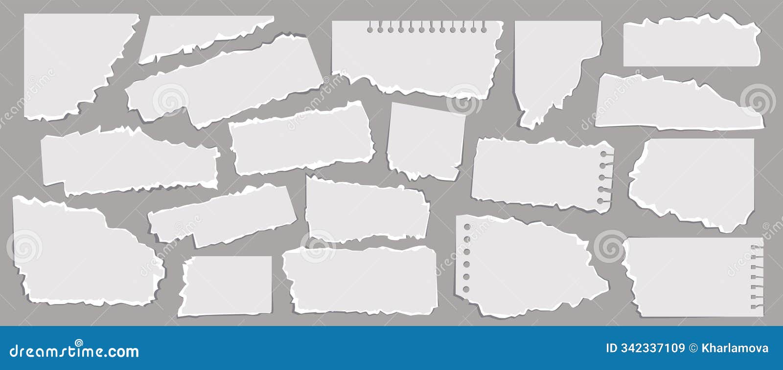 Ripped White Note, Notebook, Copybook Paper Stuck With Sticky Tape On ...