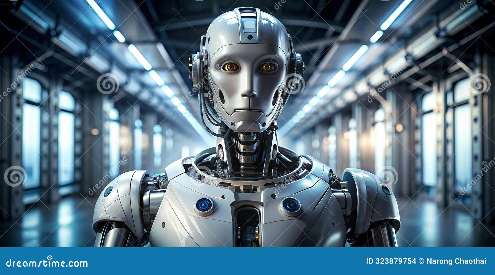 Realistic 3D Fox Robot With Cinematic Lighting On Detailed Rococo ...