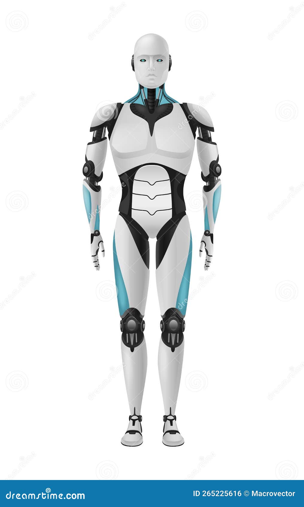 Realistic Robot Illustration Stock Illustration - Illustration of ...