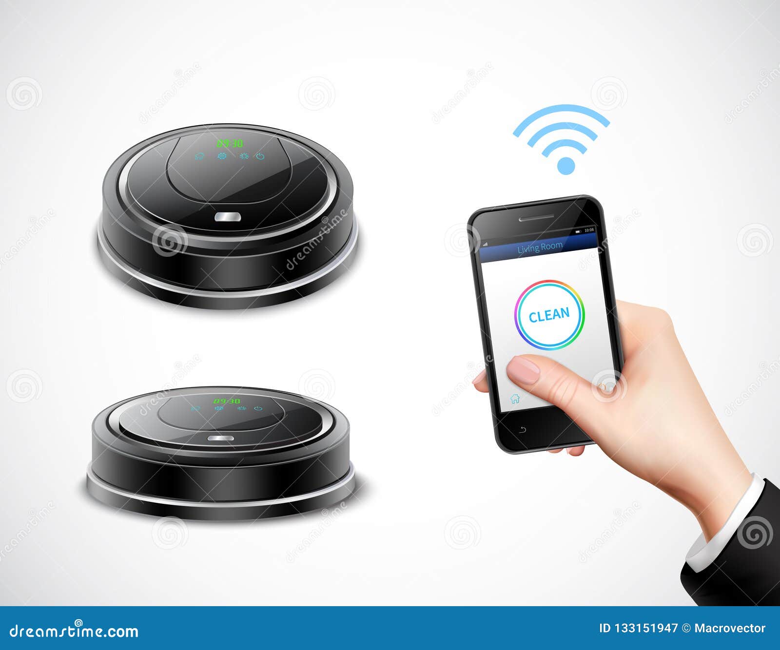 Realistic Robotic Arm, Microprocessor. Robotics, Central Processor Unit, CPU Vector Illustration ...