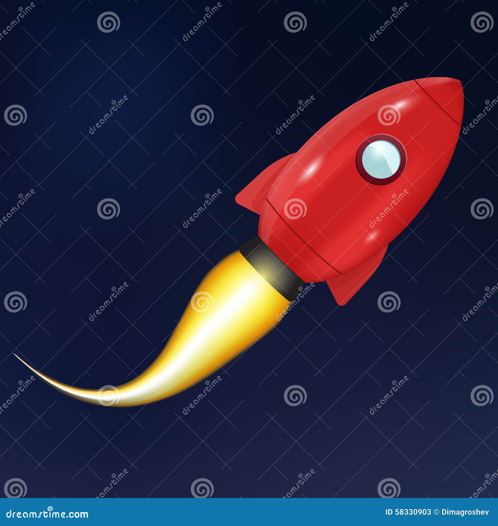 Realistic Rocket Fly Set. 8 Vector Illustrations Of The Coherent Stages ...