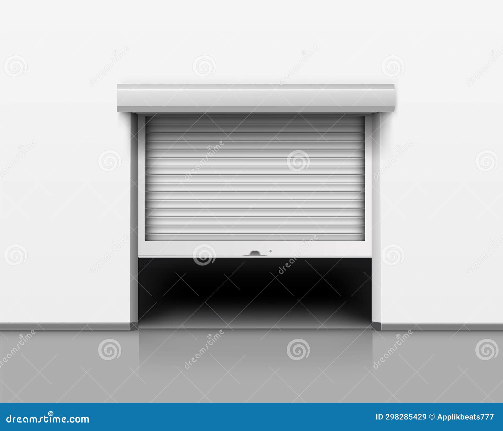 Realistic Roller Shutter Close Up Vector Art, Garage Shutter, Windows ...