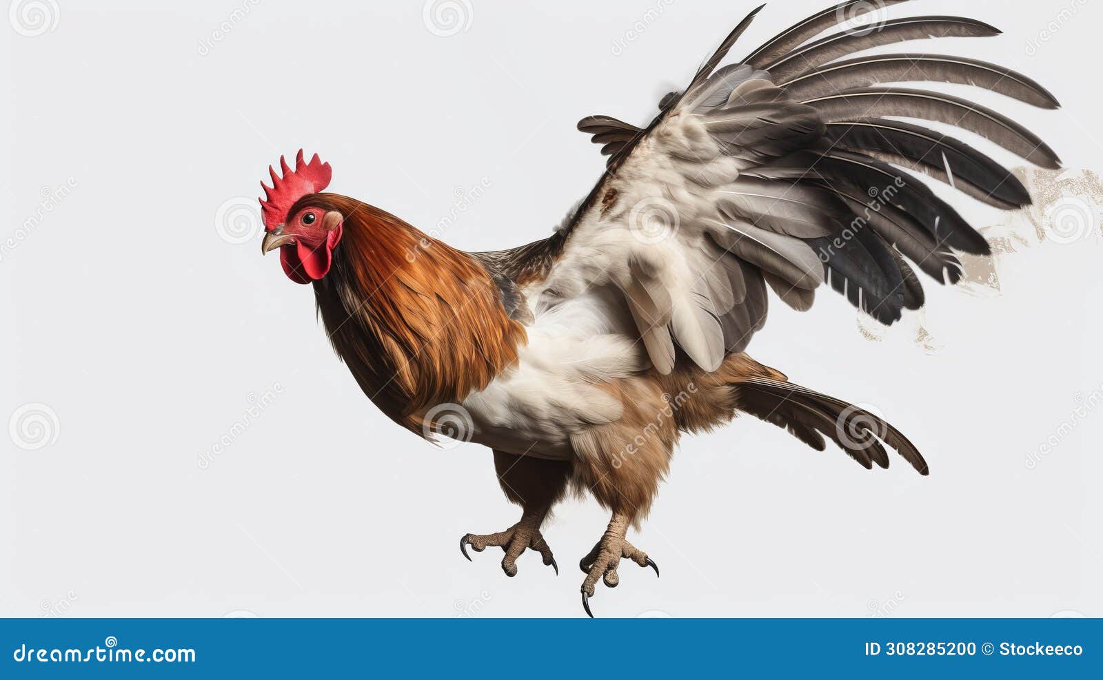 Realistic Rooster in Flight: Stunning Octane Render with Varied ...