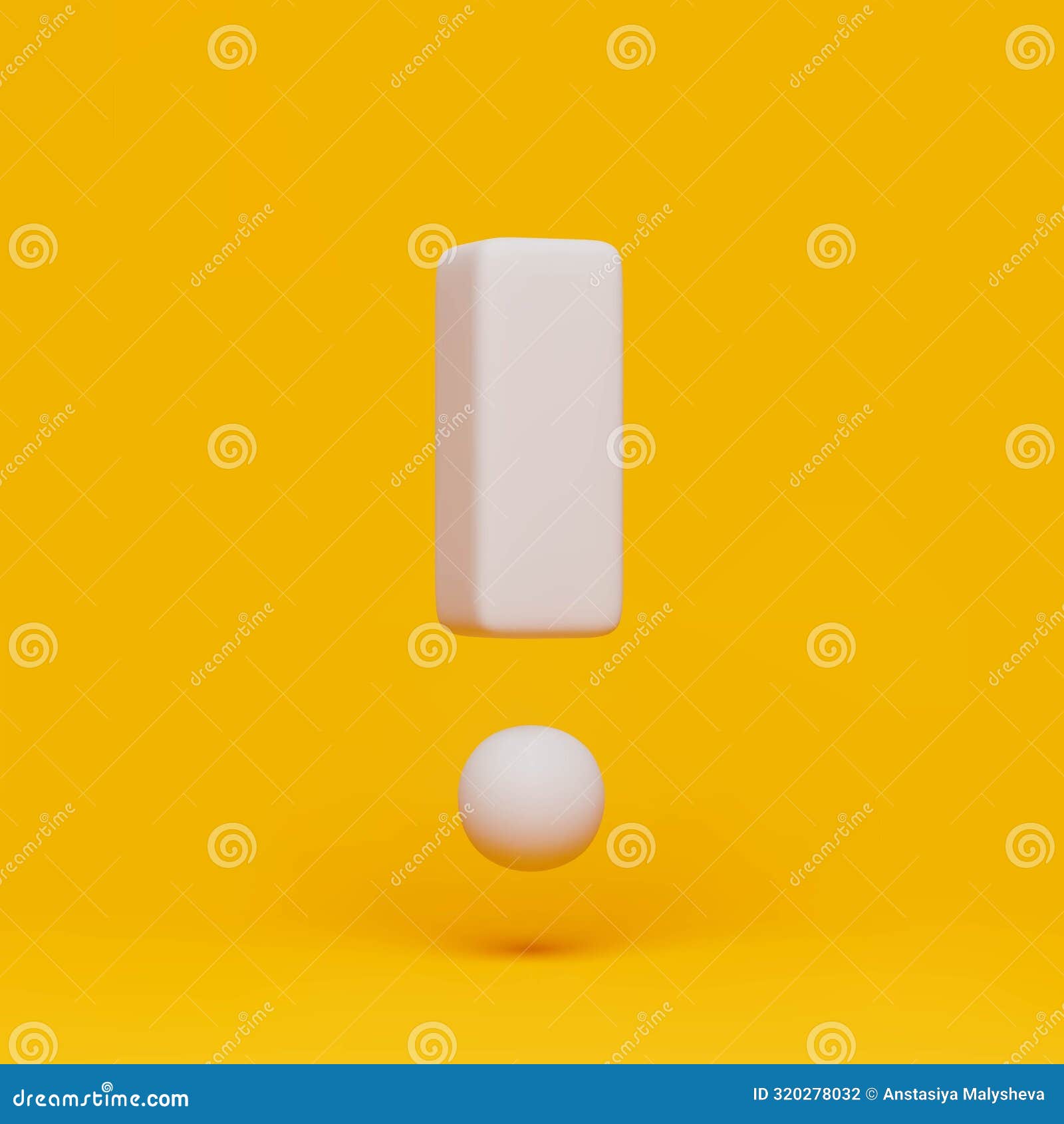 Realistic Rotating White Exclamation Mark Symbol on Yellow Stock Vector ...