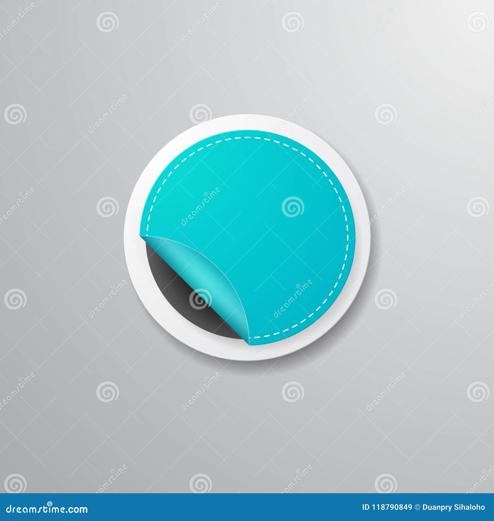 Realistic round banner. stock vector. Illustration of isolated - 118790849