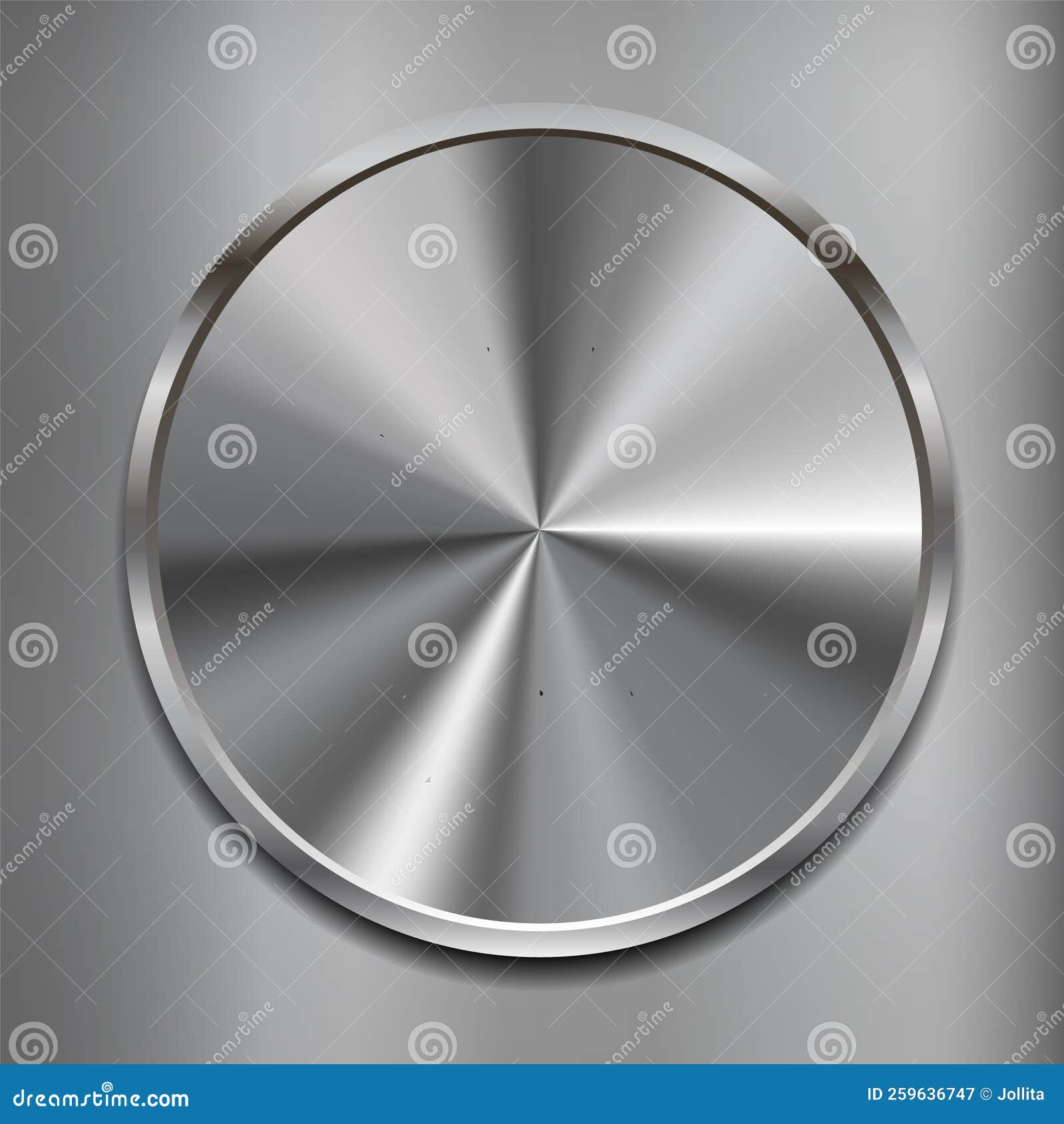 Realistic Round Shiny Metal Button. Vector Illustration Stock Vector ...