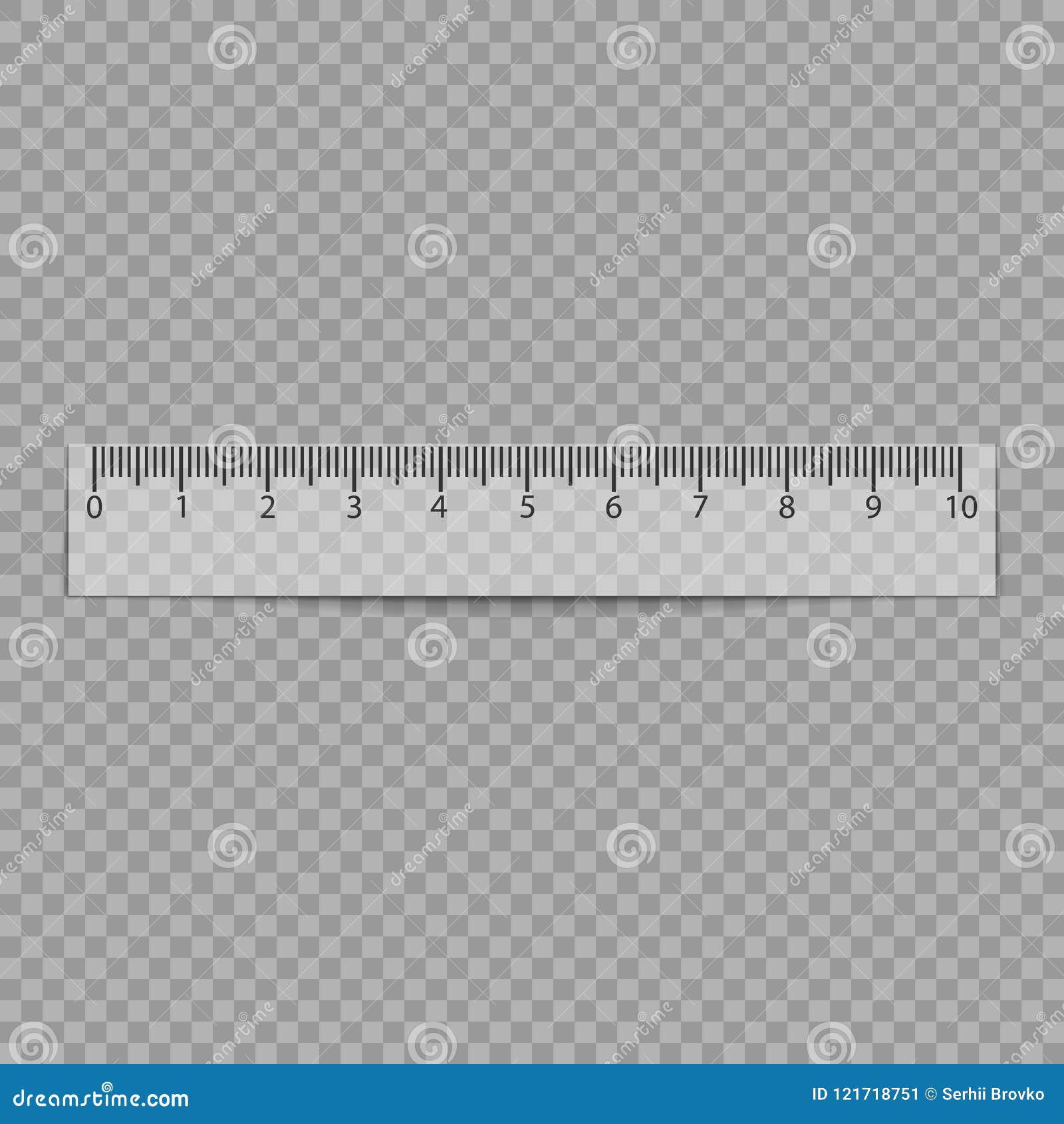 Realistic Ruler Isolated on Transparent Background. Vector Illustration ...