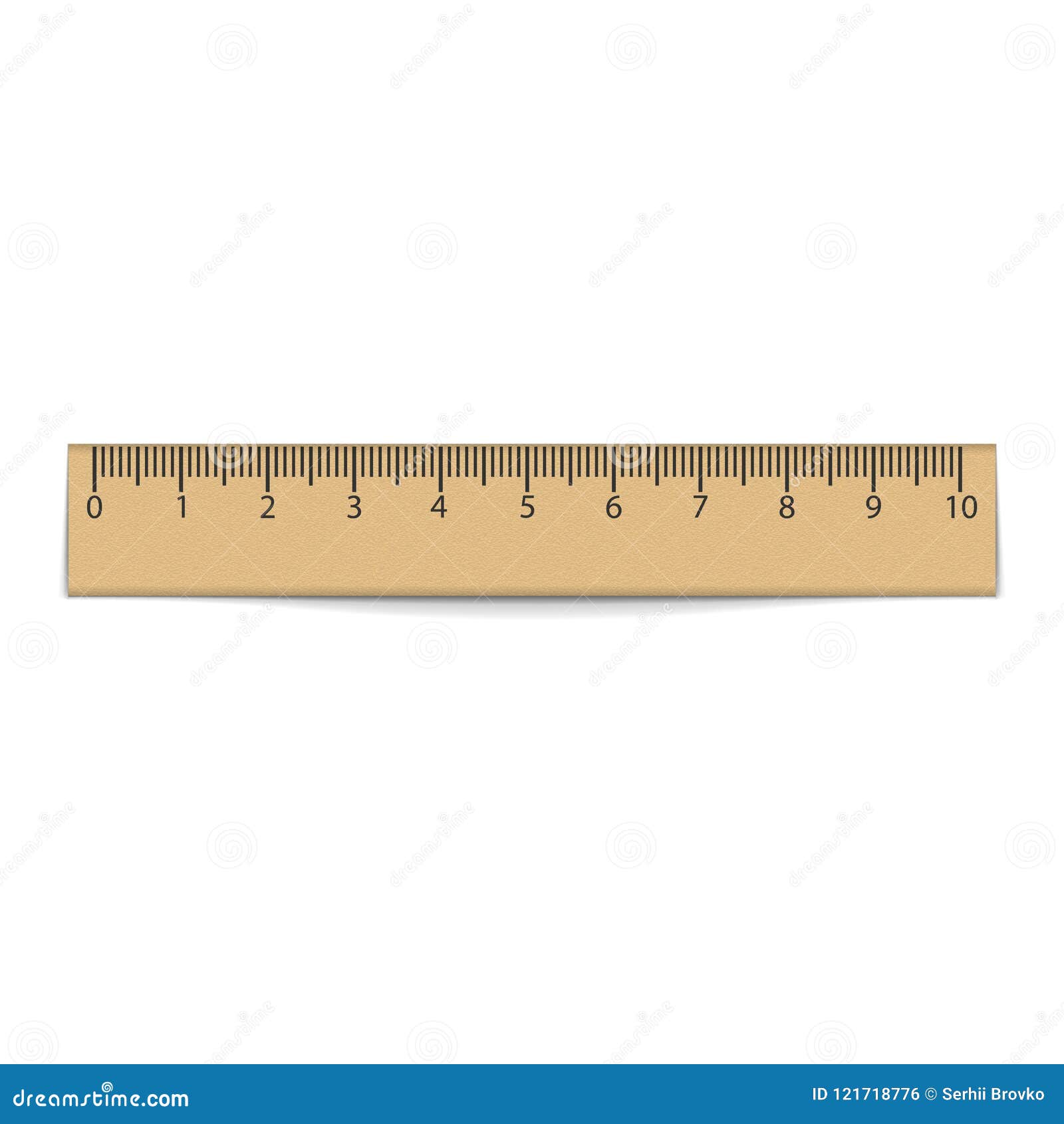 Realistic Ruler Isolated on White Background. Vector Illustration Stock ...