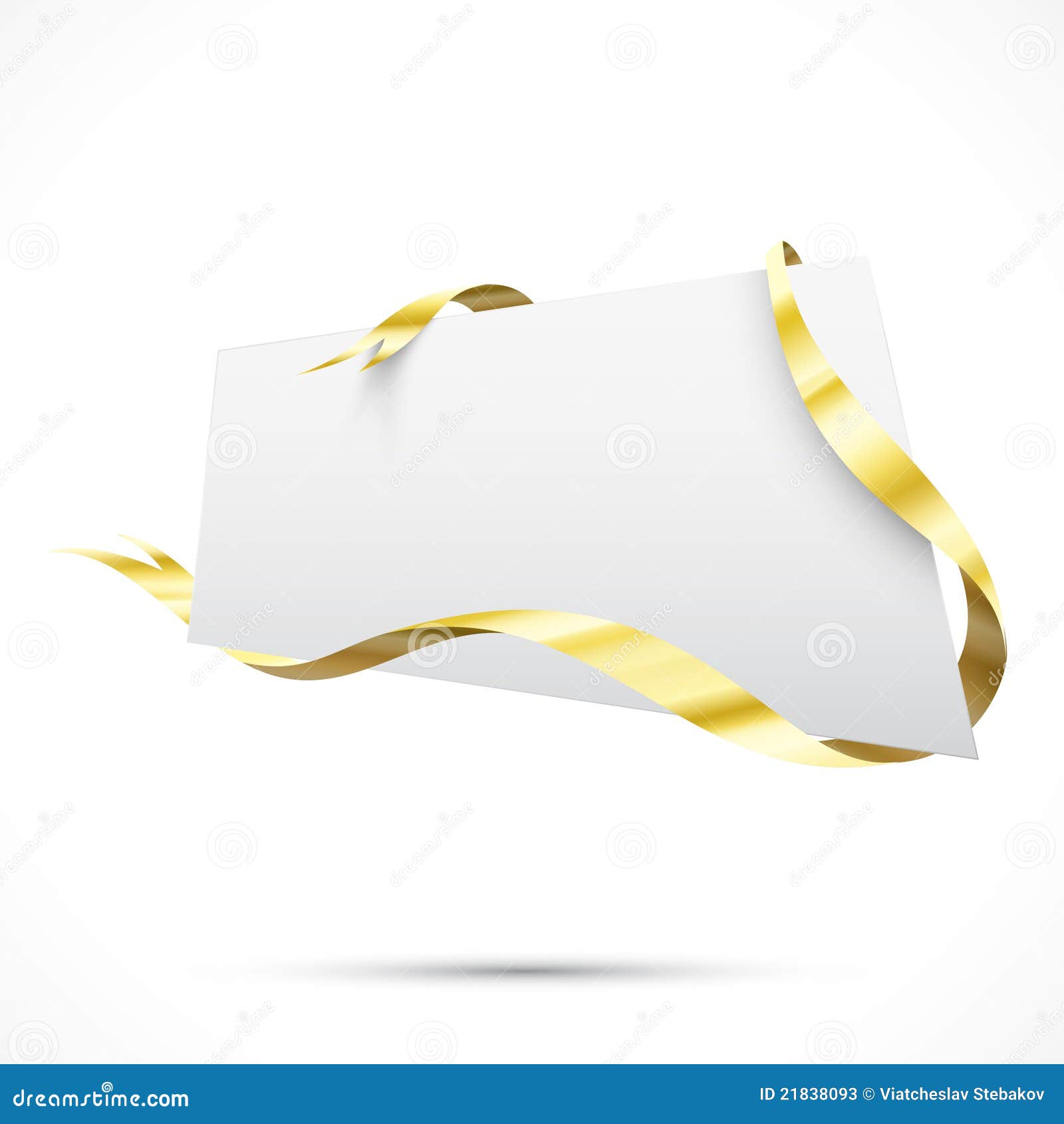 Realistic Sale Tag. Gold Ribbon Stock Vector - Illustration of sale ...