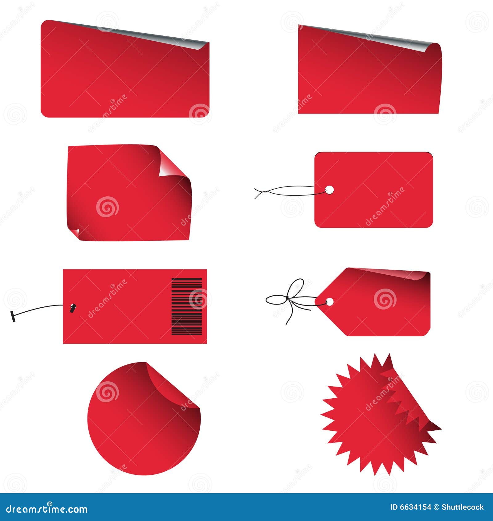 Realistic sales tags stock vector. Illustration of holiday - 6634154