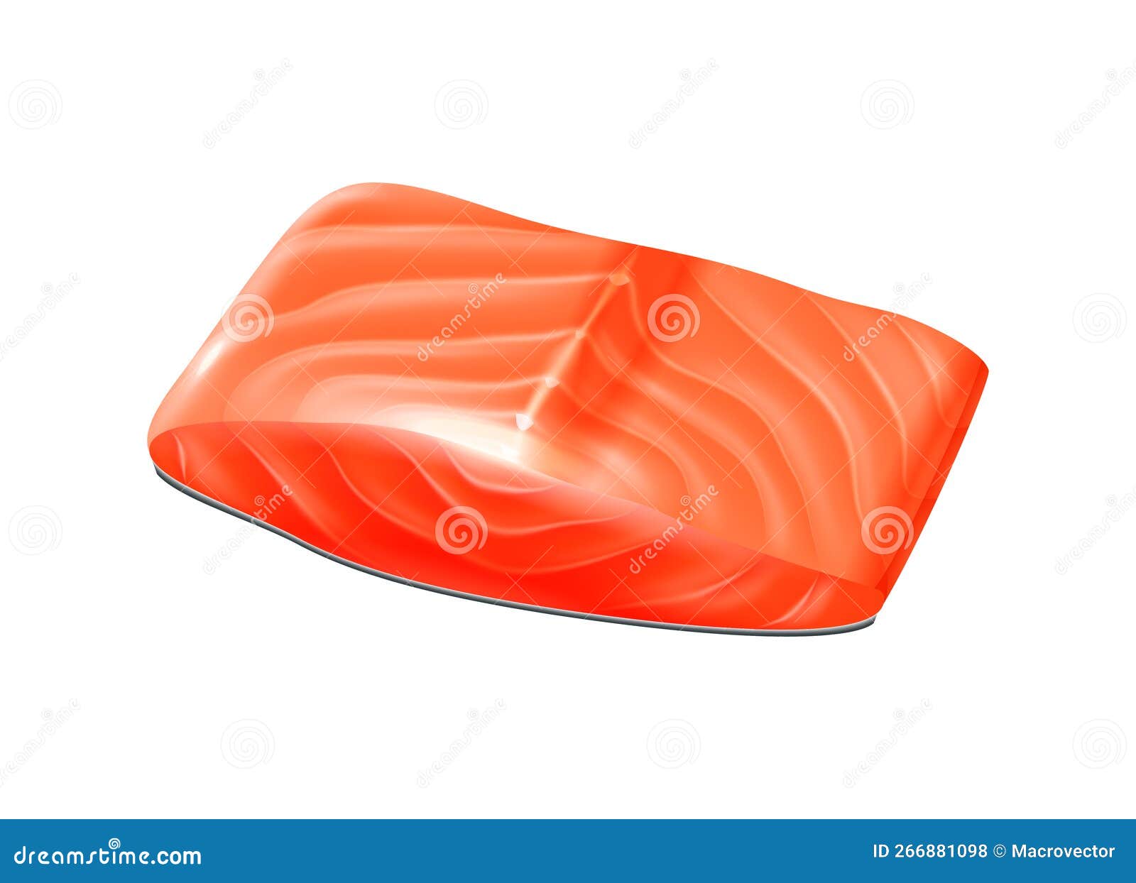Realistic Salmon Fillet stock illustration. Illustration of clipart ...