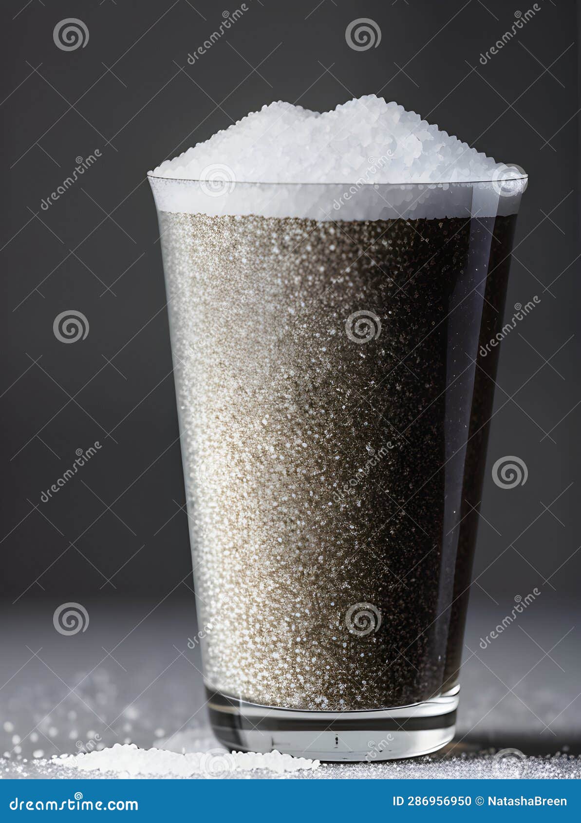 Realistic Salt Black Background Long Shot Sharp. Stock Illustration ...